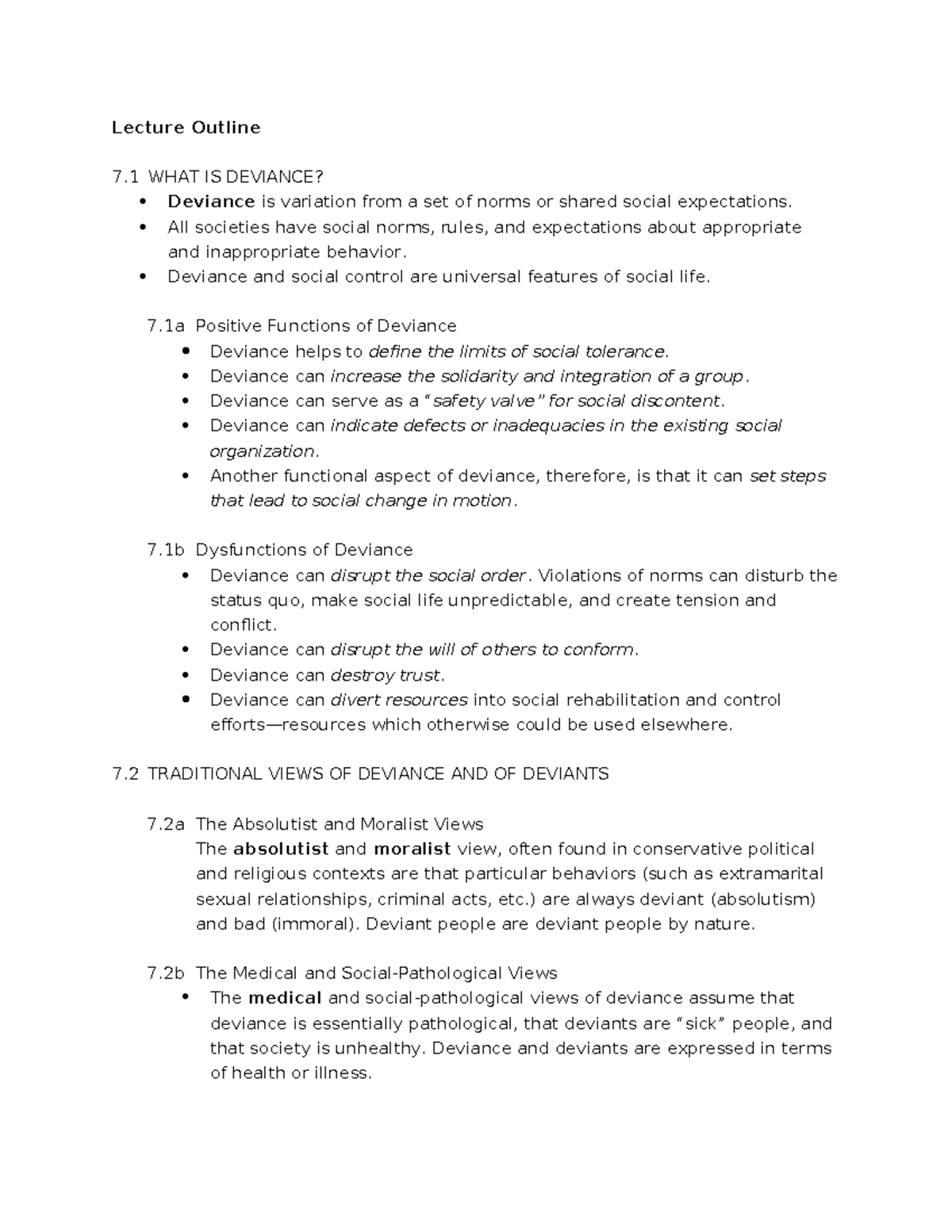 Sociological Perspectives on Deviance: Concepts & Theories (SOC 101 ...