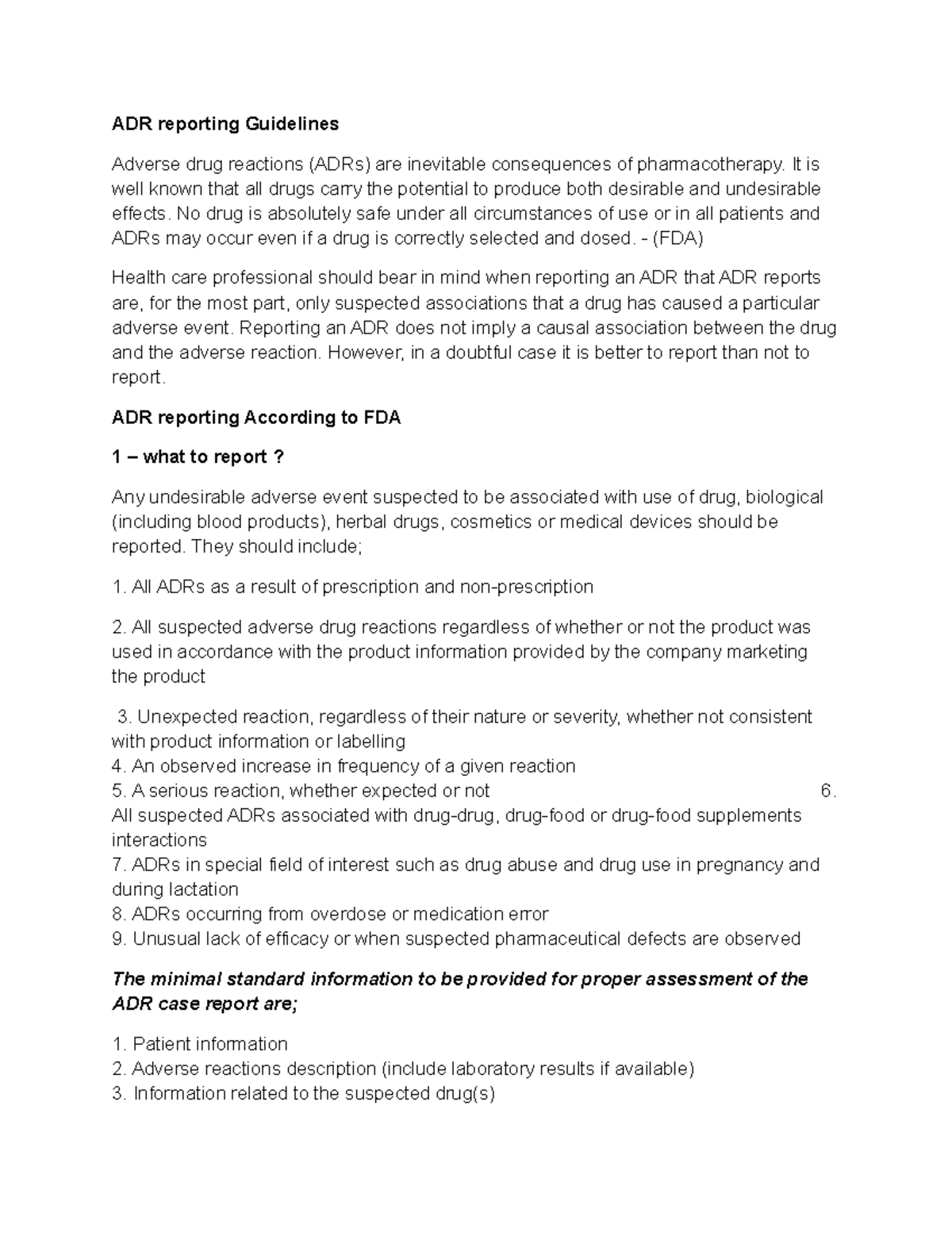 ADR Reporting Guidelines: A Comprehensive Overview for Healthcare ...