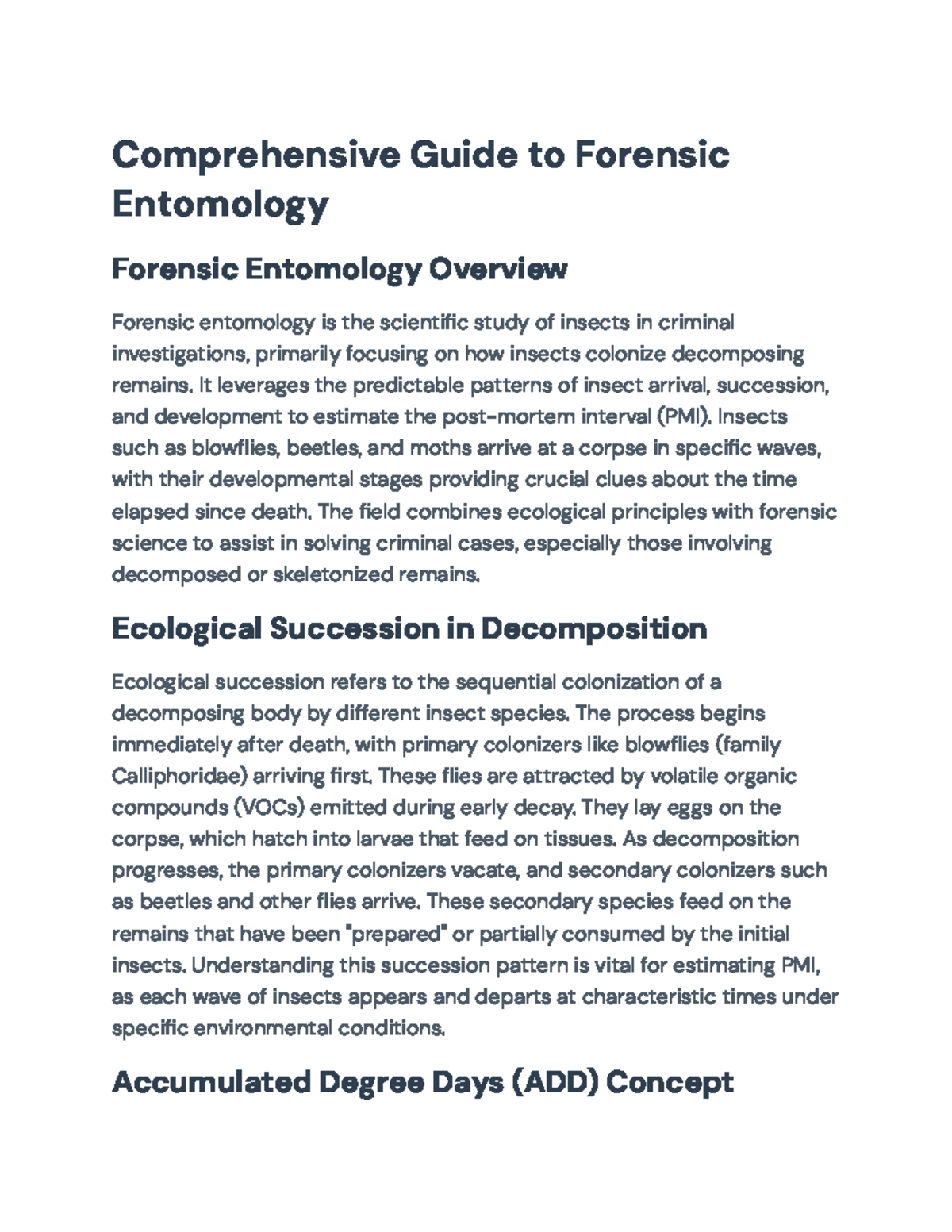 Comprehensive Guide to Forensic Entomology: Applications & Methods ...
