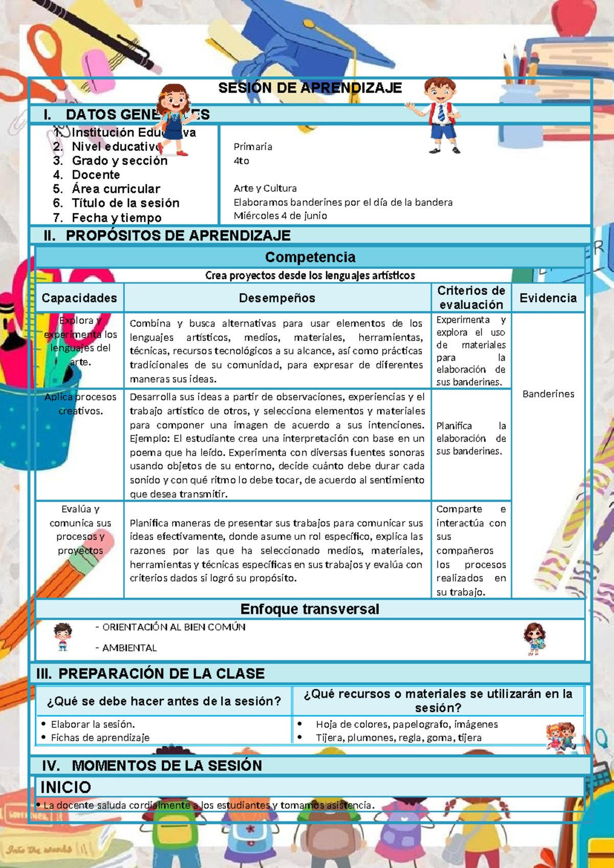 4° SES A Y C: Elaboración de Banderines para el Día de la Bandera - Studocu