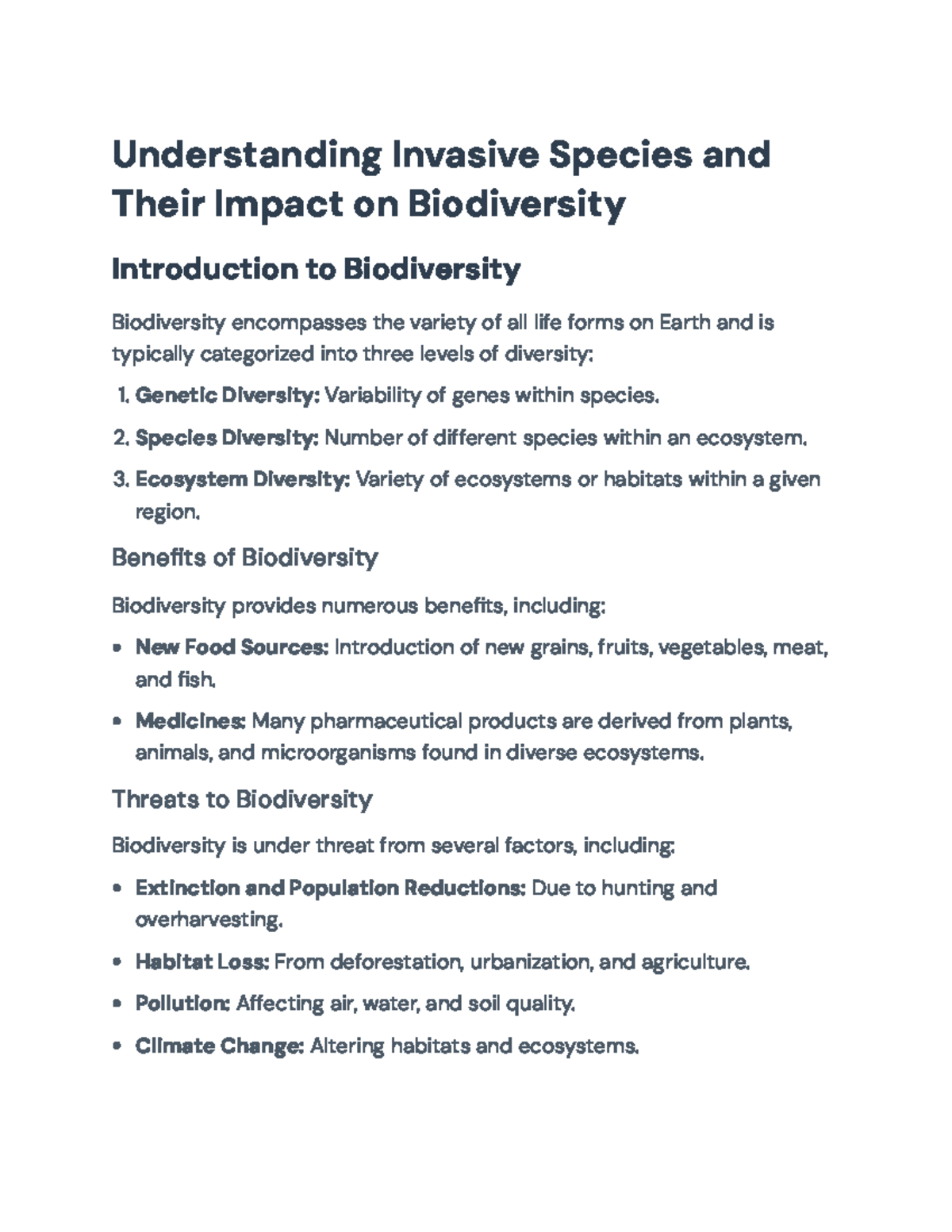 Understanding Invasive Species and Their Impact on Biodiversity ...