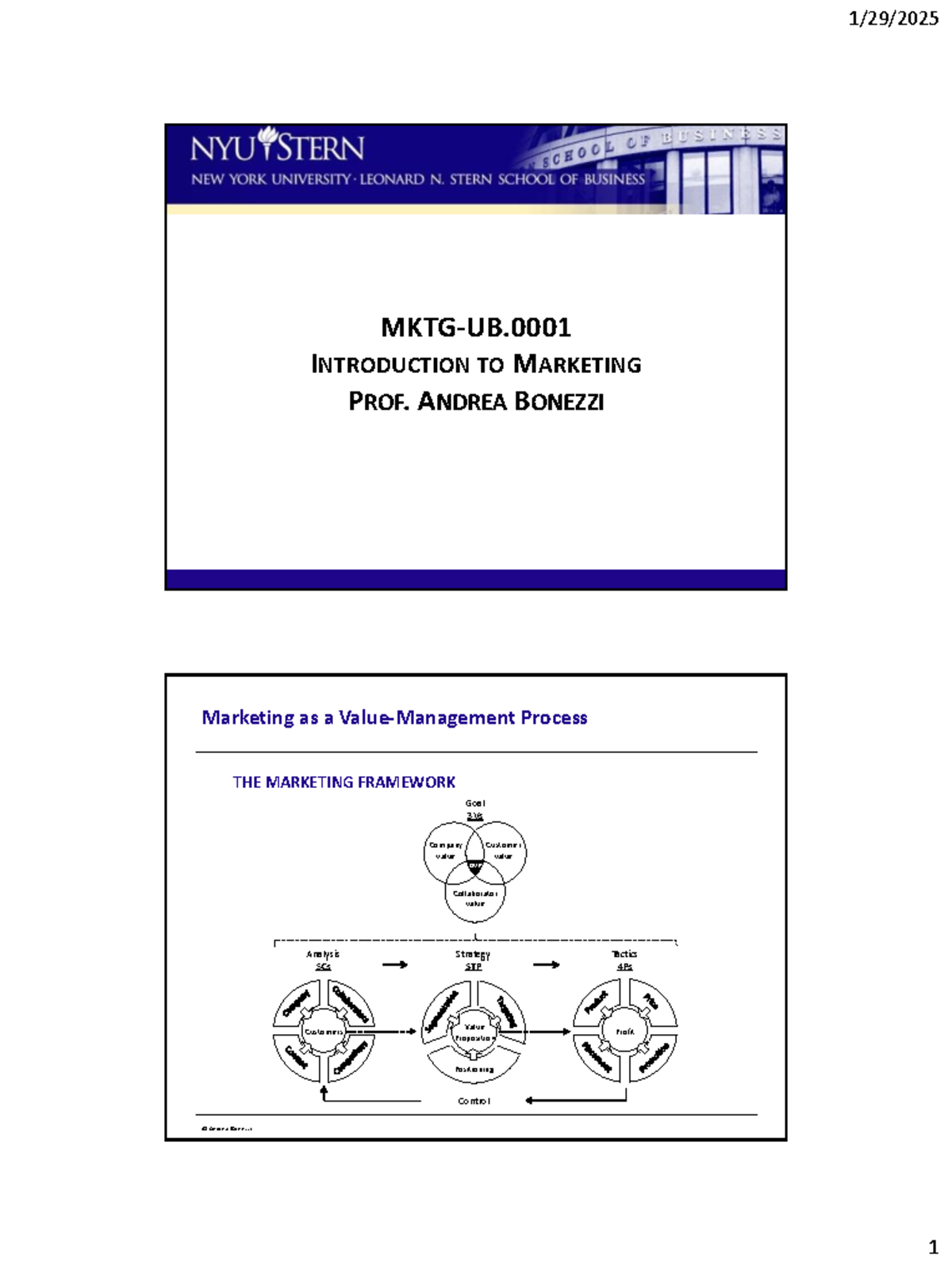 Corporate Strategy and Market Analysis Overview - MKTG-UB.0001 - MKTG ...
