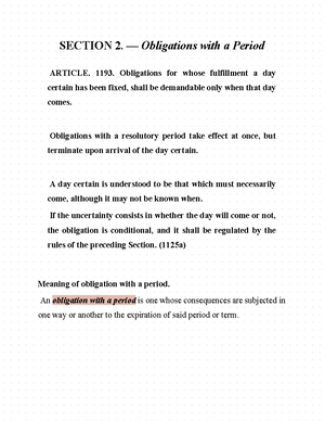 CH3-Oblicon-Reviewer - CHAPTER 3 DIFFERENT KINDS OF OBLIGATIONS 1. PURE ...