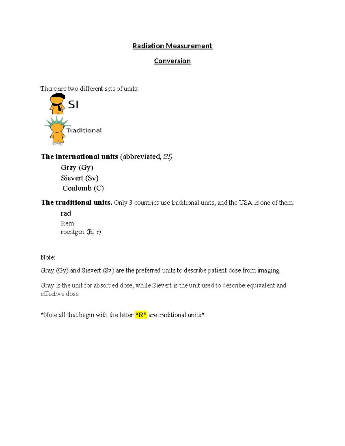 Radiation Measurement Conversion: SI and Traditional Units Explained ...