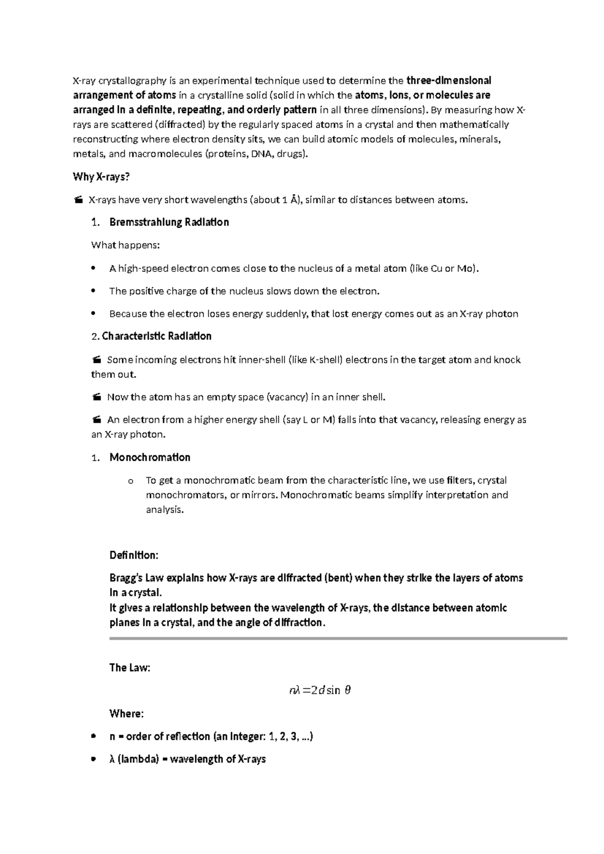 XRD Techniques and Applications in Crystallography (Course Code: X RAY ...