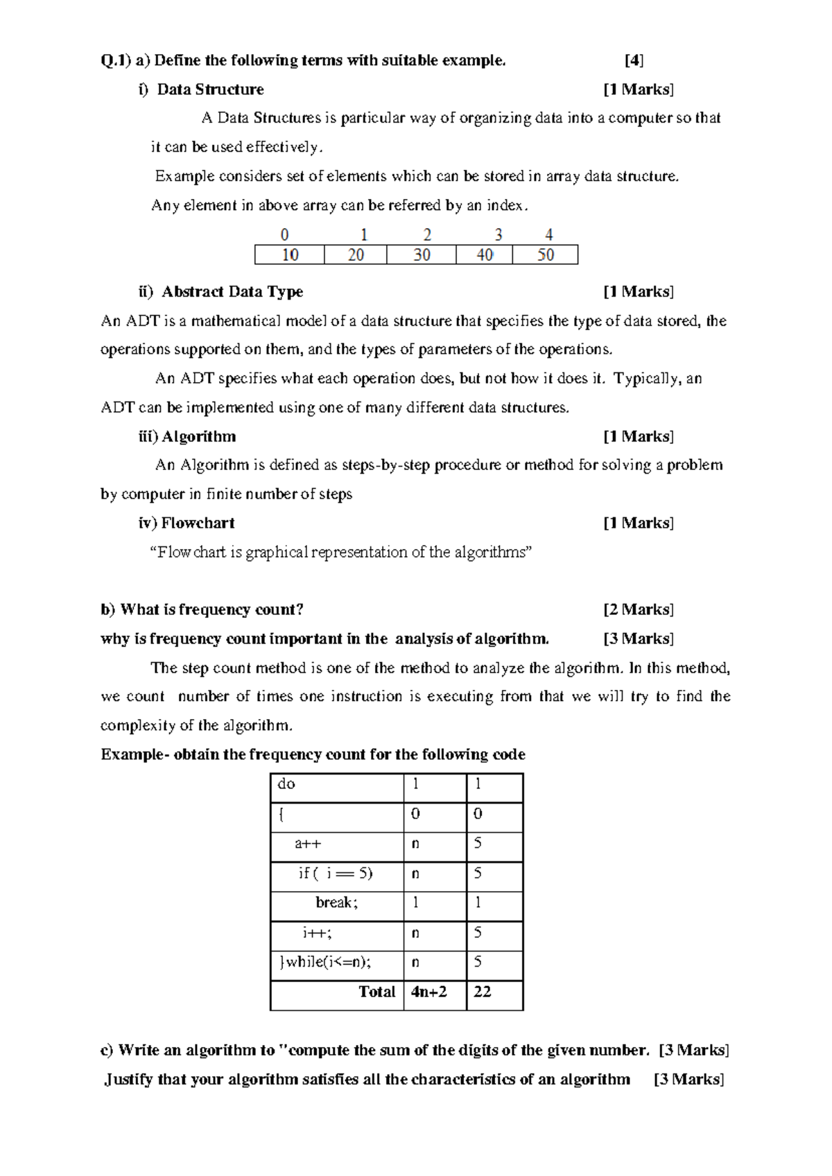 Insem FDS Solution - Data Structures, Algorithms & Analysis - Studocu