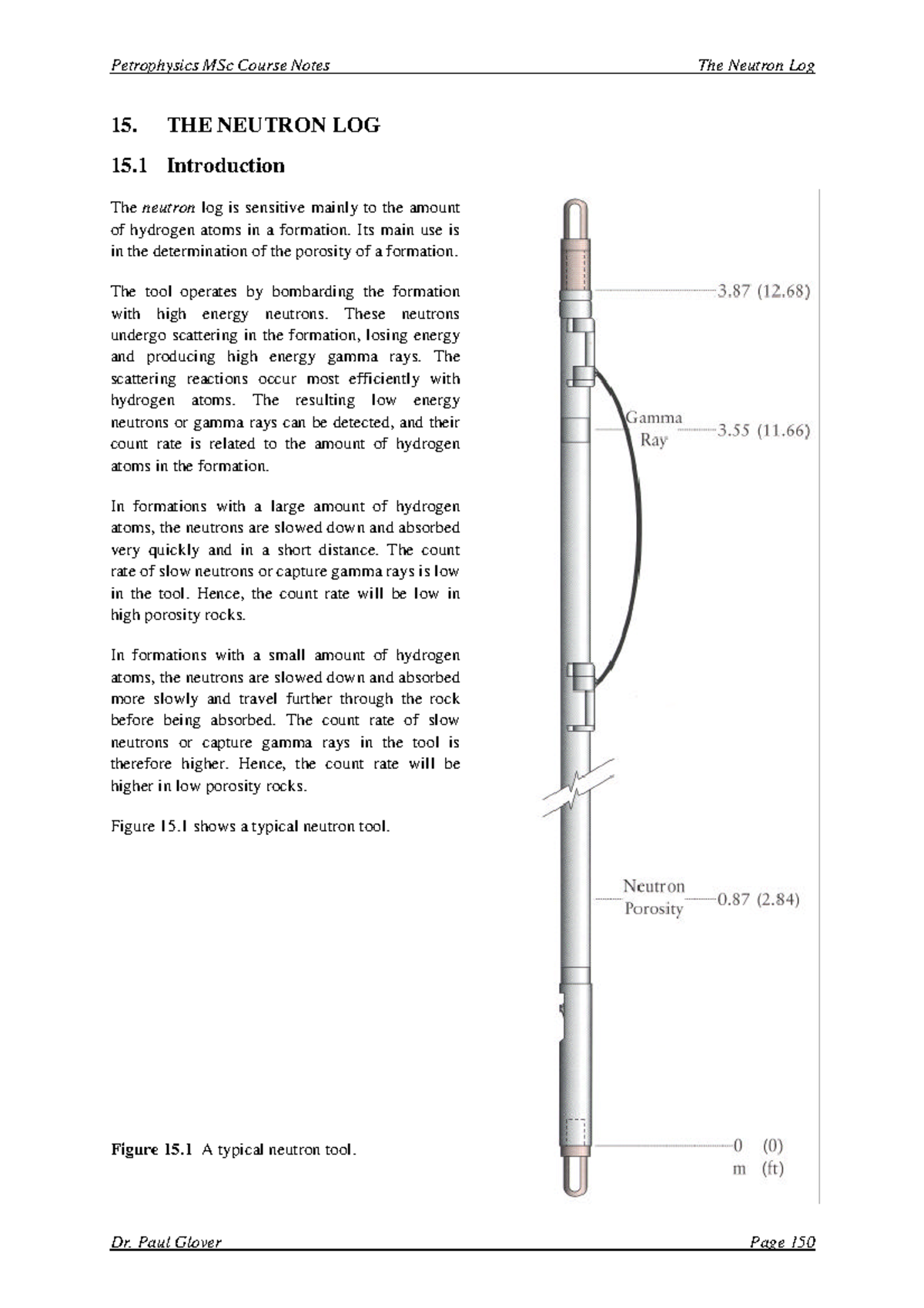 11 Neutron Logging - Lecture Notes on Tool Functionality and Theory ...