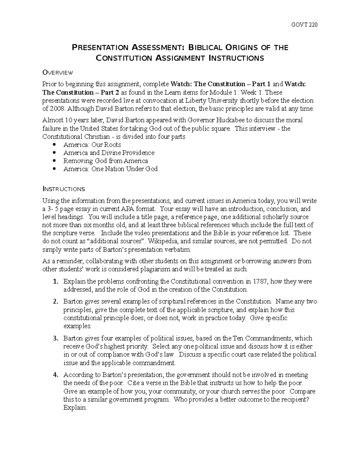 Presentation+Assessment+Biblical+Origins+of+the+Constitution+Assignment ...