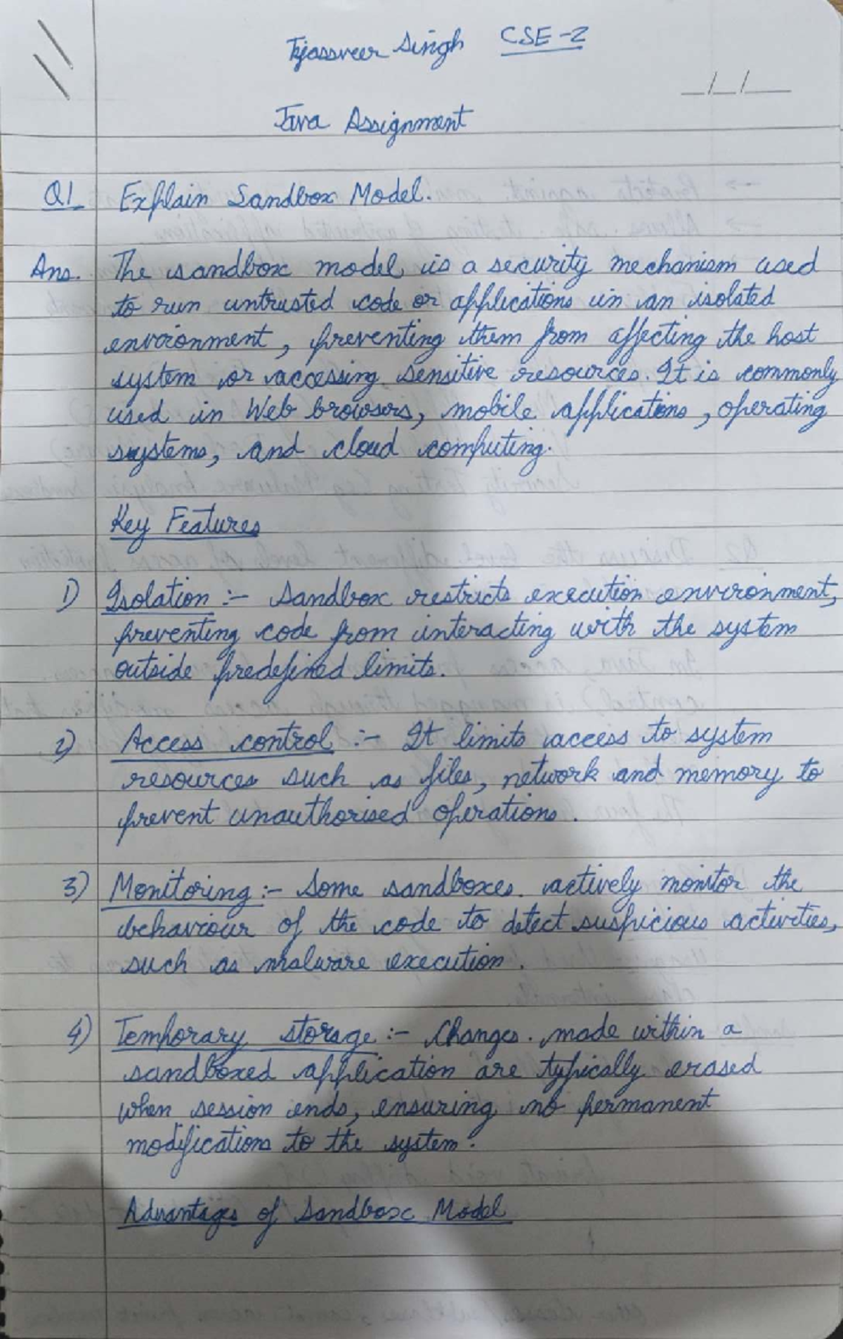 Java Assignment: Understanding Sandbox Model & Access Protection in Java - Studocu