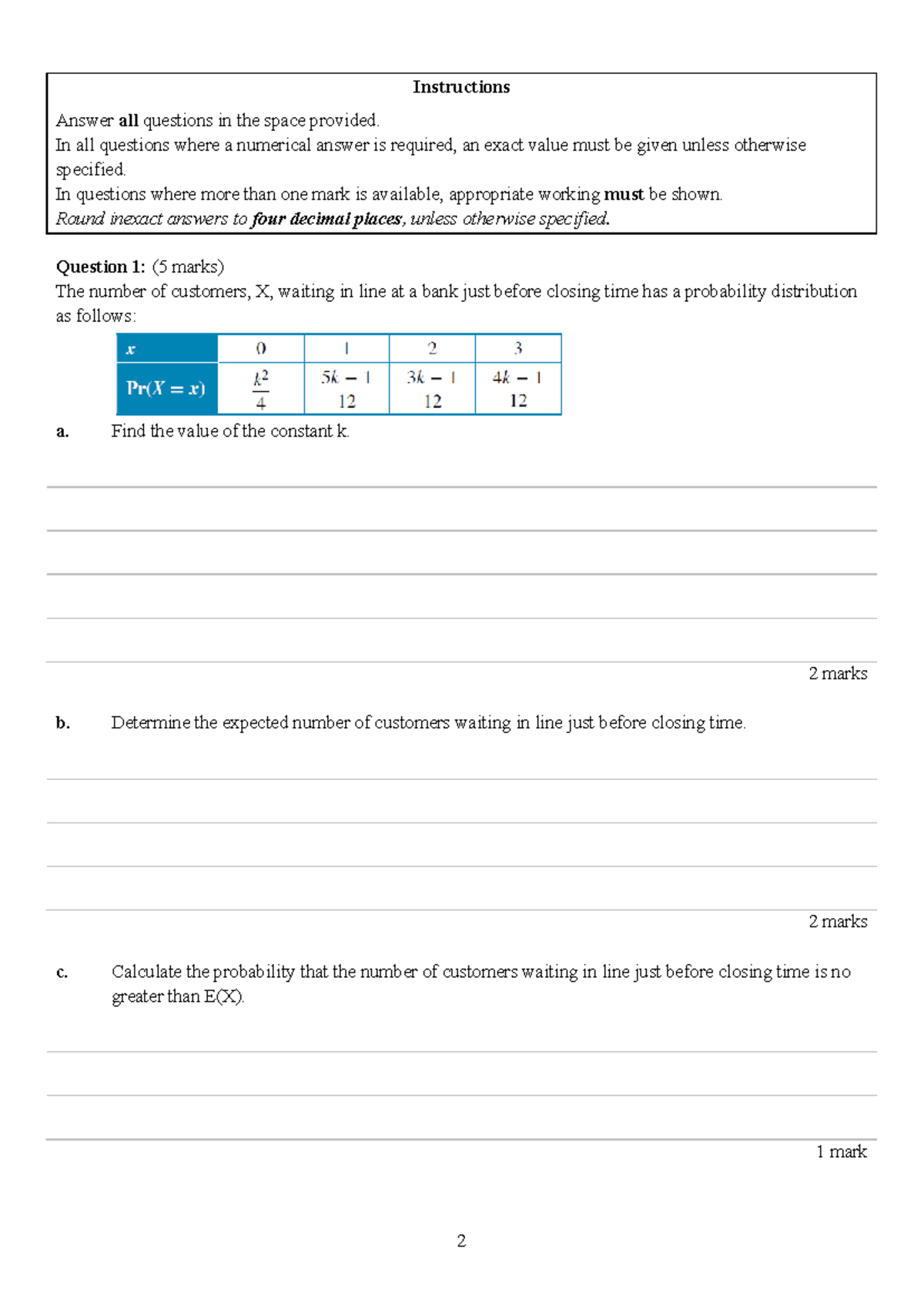 Probability CAS (Practice Questions & Solutions) - Studocu