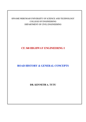 KNUST CE 2025 Final Year Project: Road Pavement & Parking Design Report ...