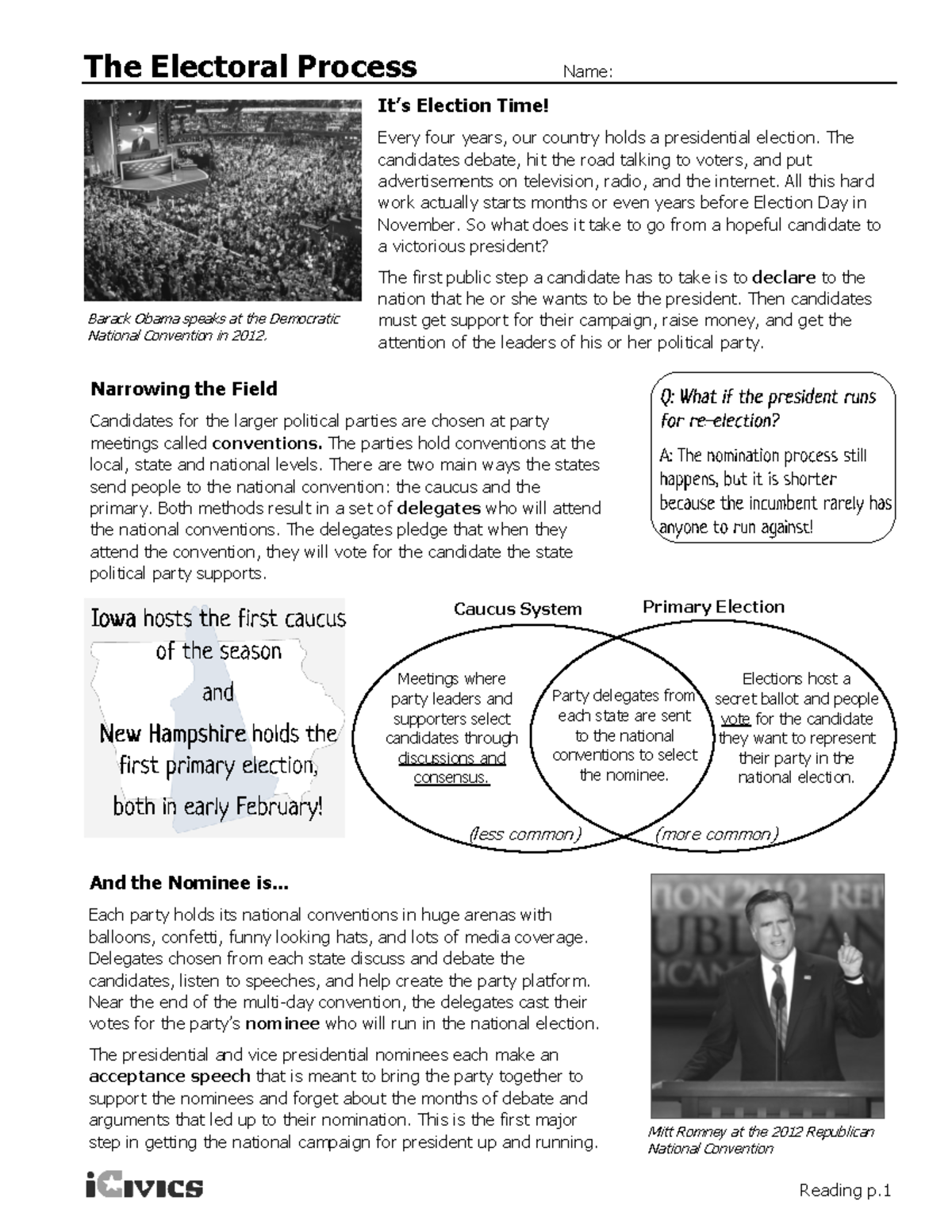 AM GOVT - Executive Branch - I Civics - Electoral Process 2015 0 ...
