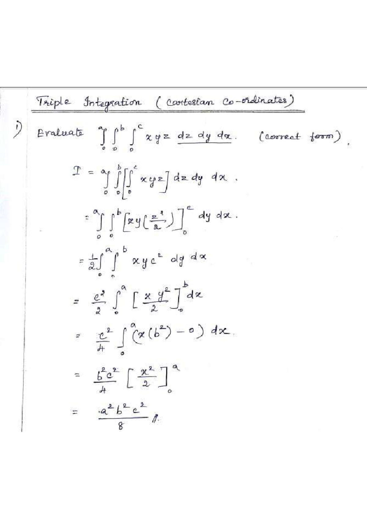 Multiple Integrals Part 3 - Mathematics I - Studocu