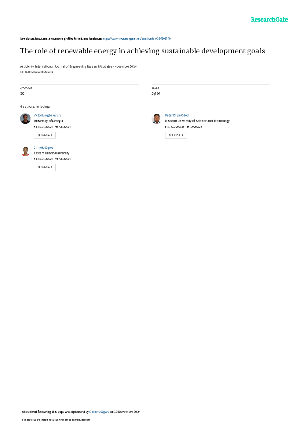 The Role of Renewable Energy in Achieving SDGs: Insights and Strategies ...