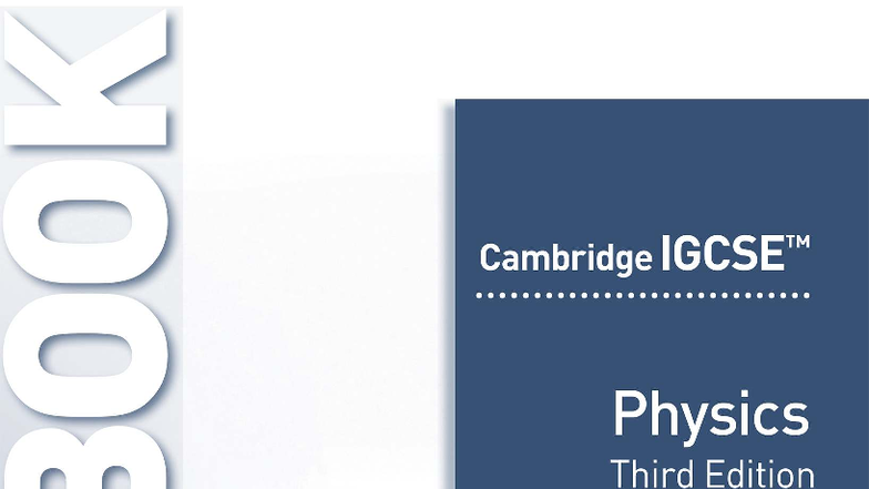 Cambridge IGCSE Physics Workbook - Measurement, Motion, and Forces - Studocu