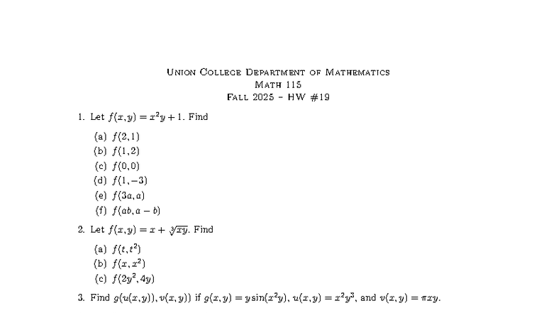 Math 115 Fall 2025 - HW 19 Solutions & Graph Sketches - Studocu