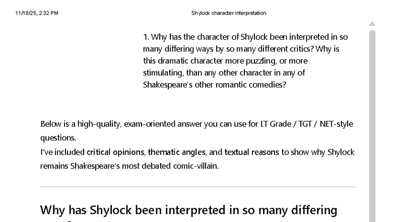 Shylock Character Interpretation: Analyzing Ambiguity in The Merchant ...