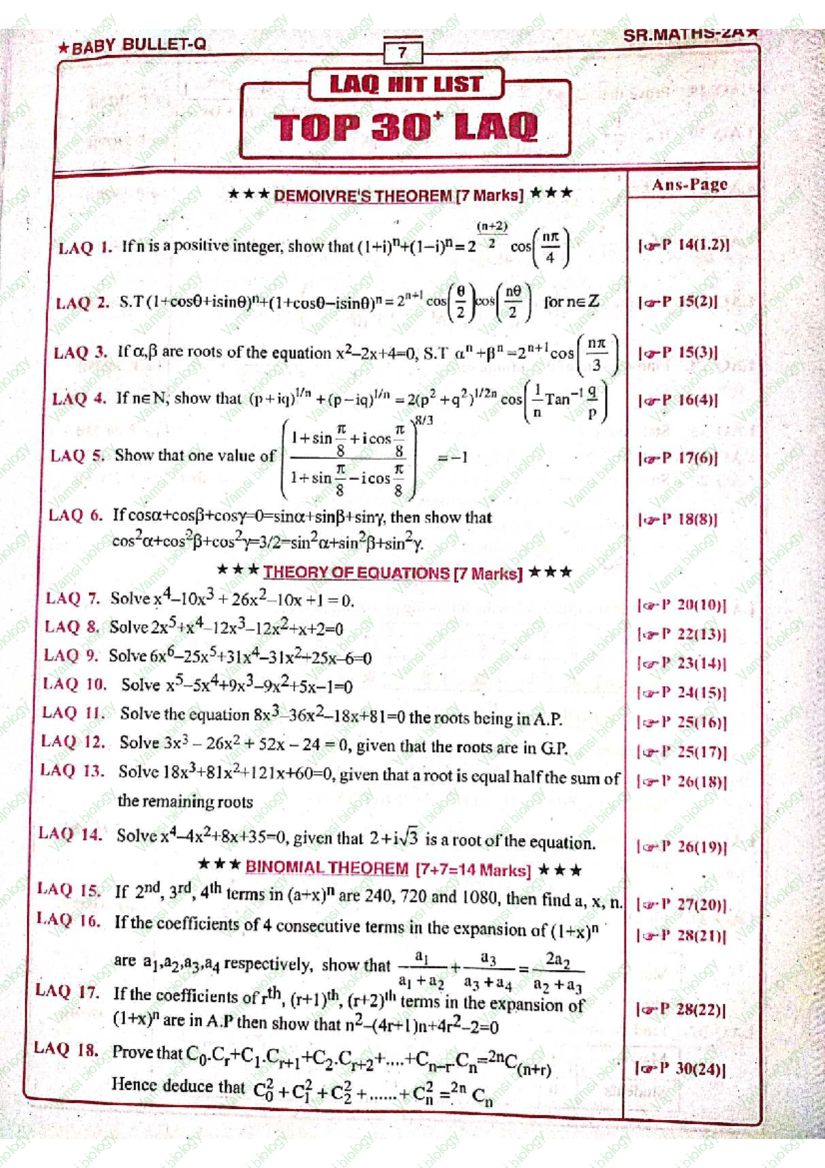 Sr Maths 2A - Key Questions for Exam Preparation - Studocu