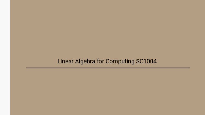 SC1004 - DFT Analysis and Eigenvalue Problems in Linear Algebra - Studocu
