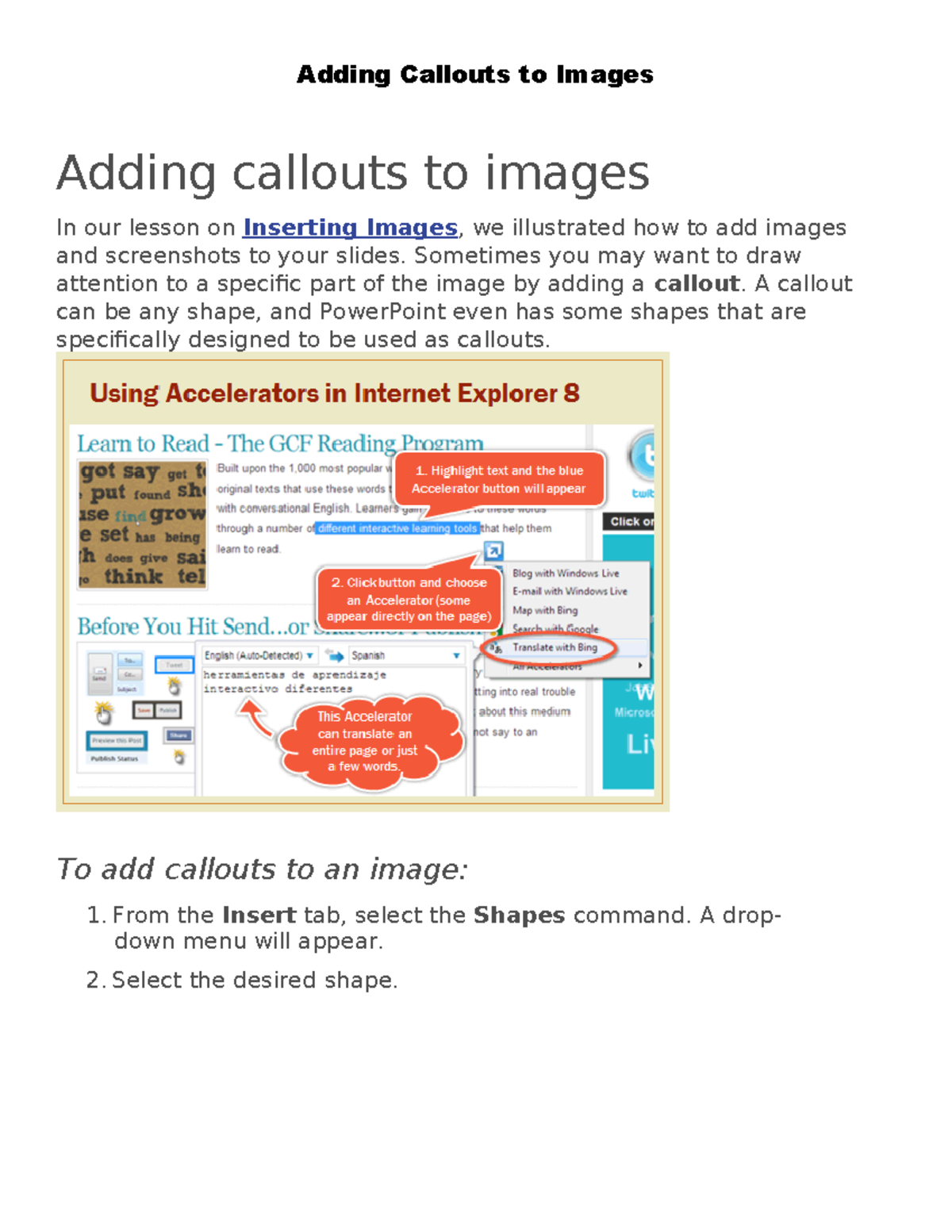 27 Adding Callouts to Images in PowerPoint: A Step-by-Step Guide - Studocu