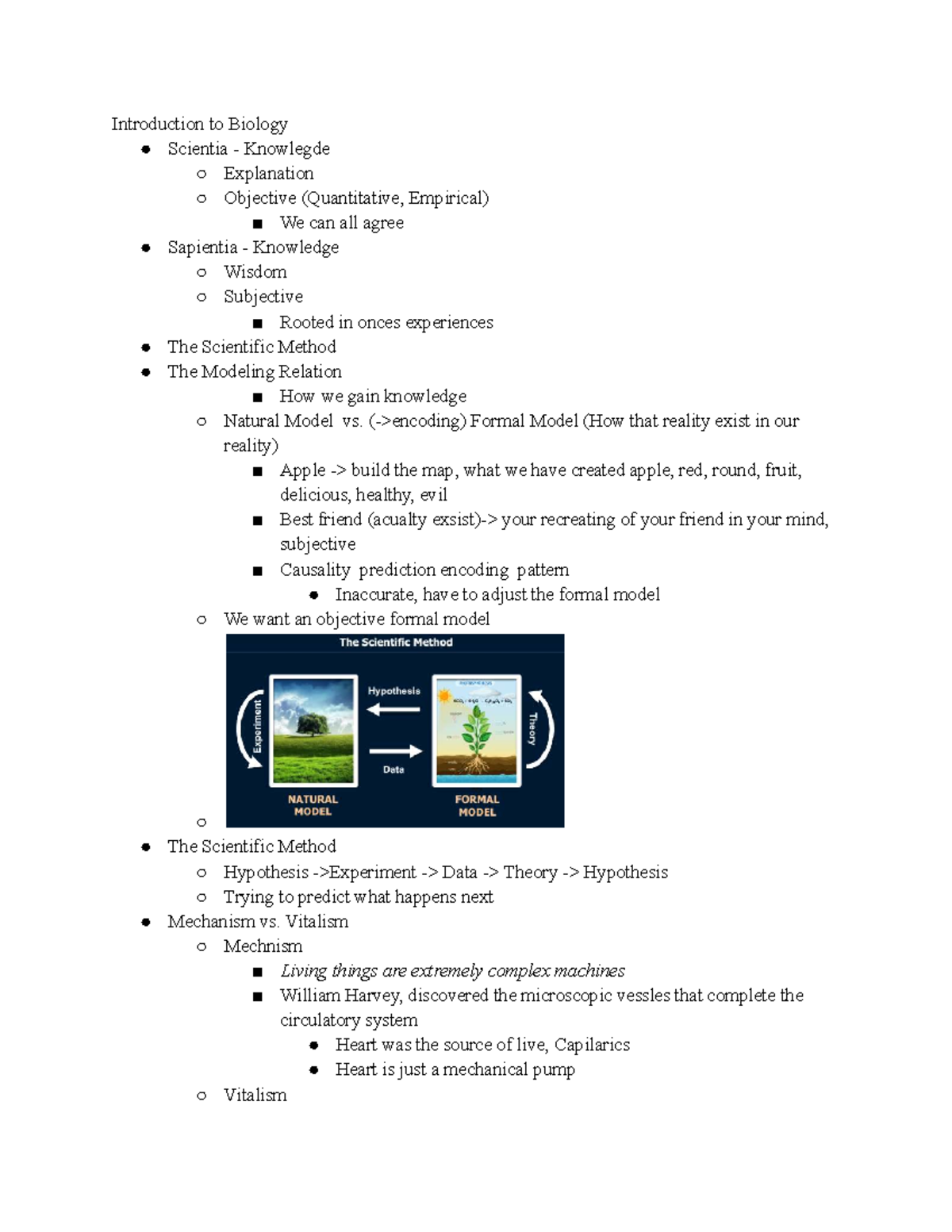 BIOL 1110 Lecture Notes: Key Concepts in Biology and Life Principles ...