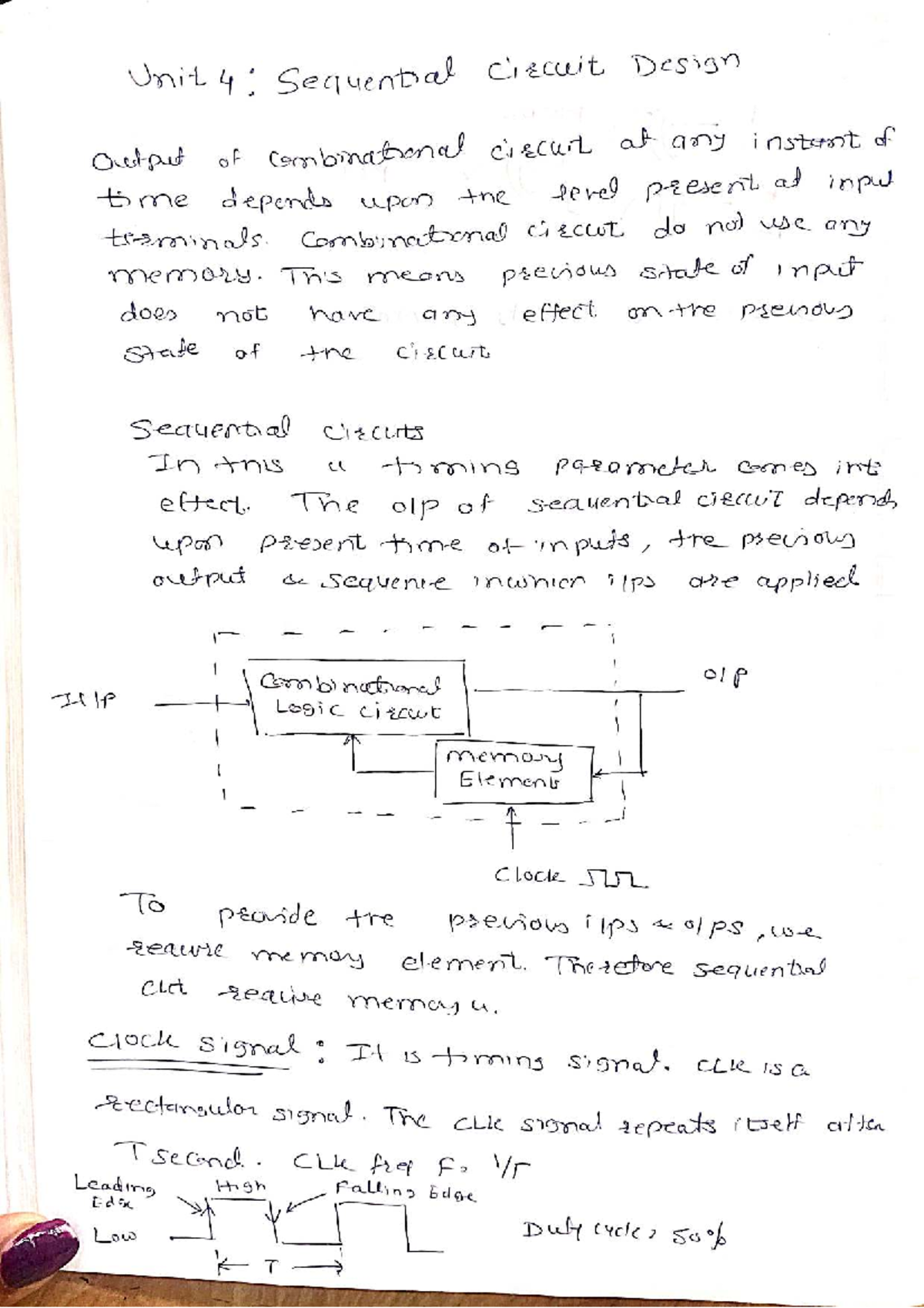 Digital Techniques Unit 4: Sequential Circuit Design Notes (BE 2nd Year ...