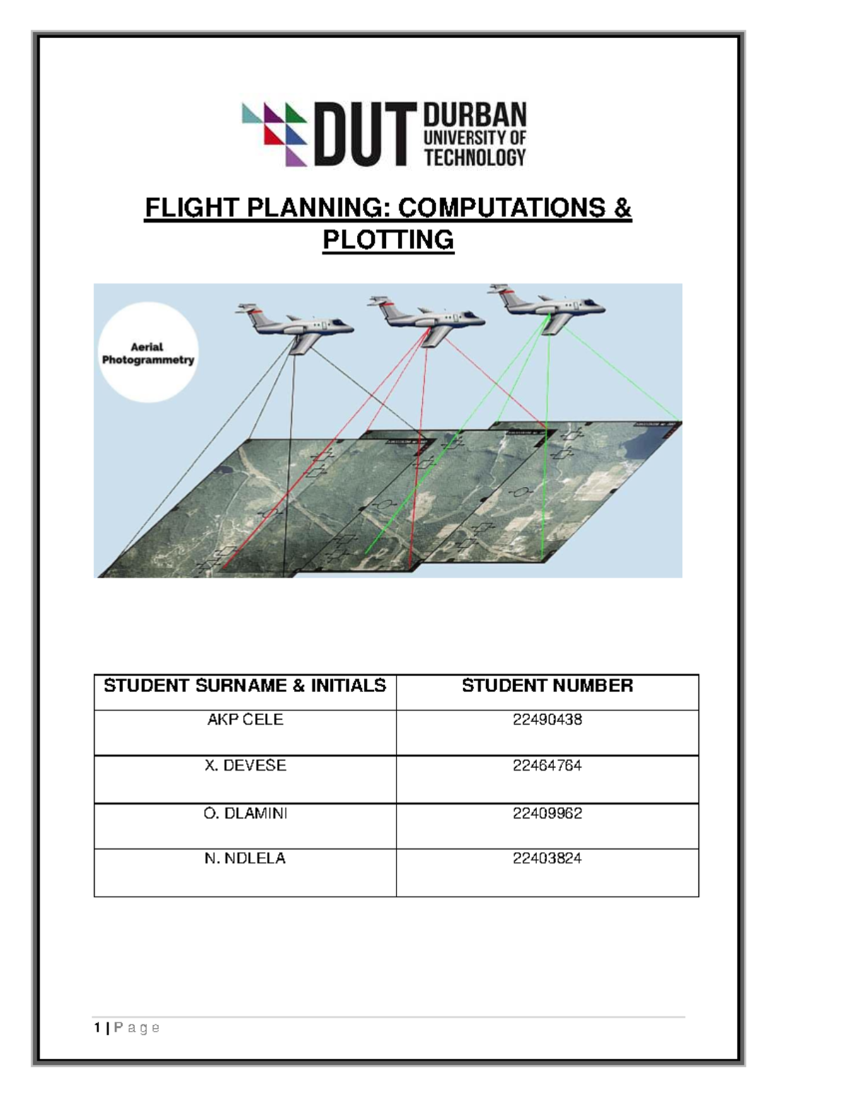FLIGHT PLANNING: PHOTOGRAMMETRY PROJECT CELE 22490438 - Studocu
