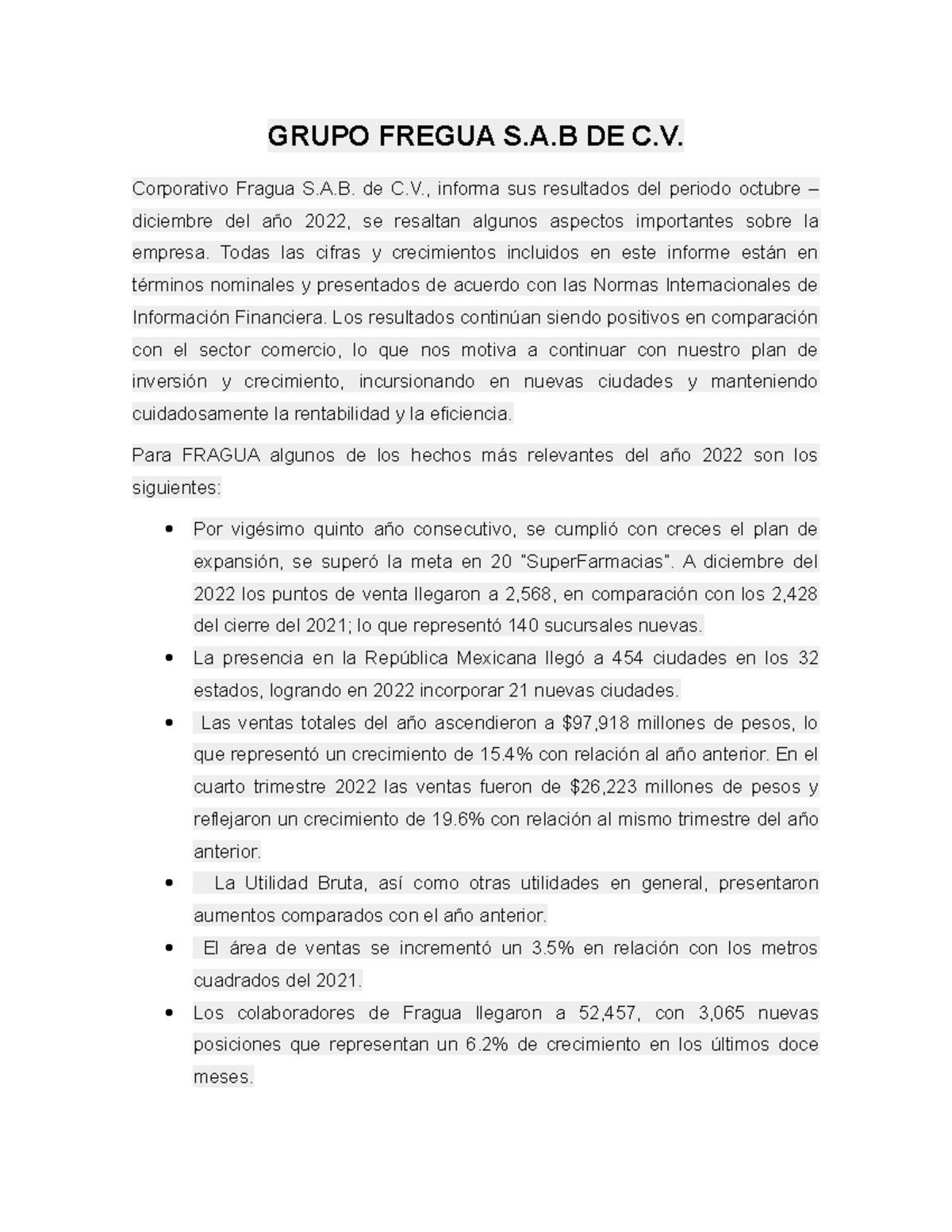 Grupo Fregua - material de respaso para auditoria - GRUPO FREGUA S.A DE ...