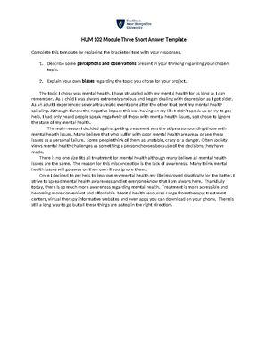 HUM 102 Module Four Project Draft Template - HUM 102 Module Four ...