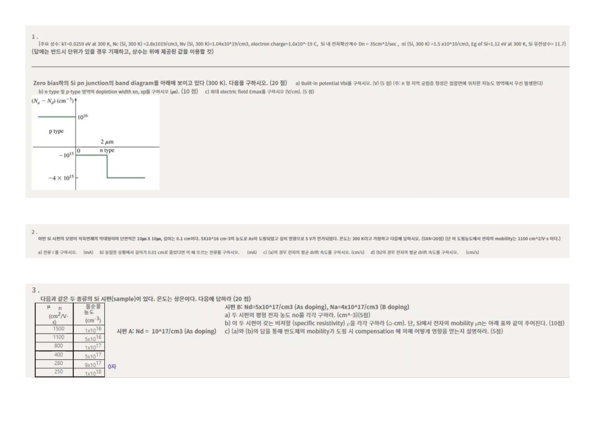 Semiconductor Analysis at 300 K: Key Parameters and Calculations - Studocu