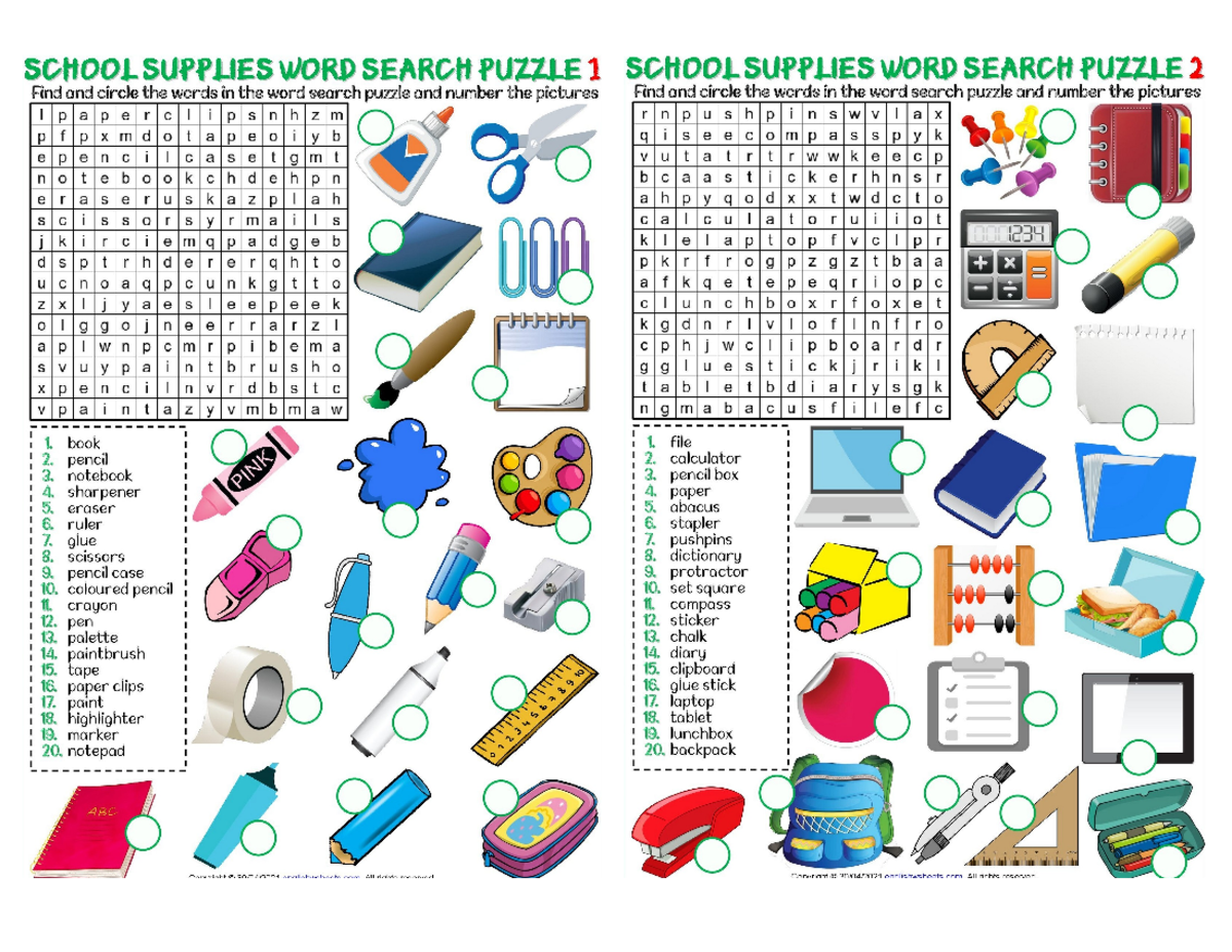 Classroom supplies - SCHOOL SUPPLIES WORD SEARCH PUZZLE SCHOOL SUPPLIES ...