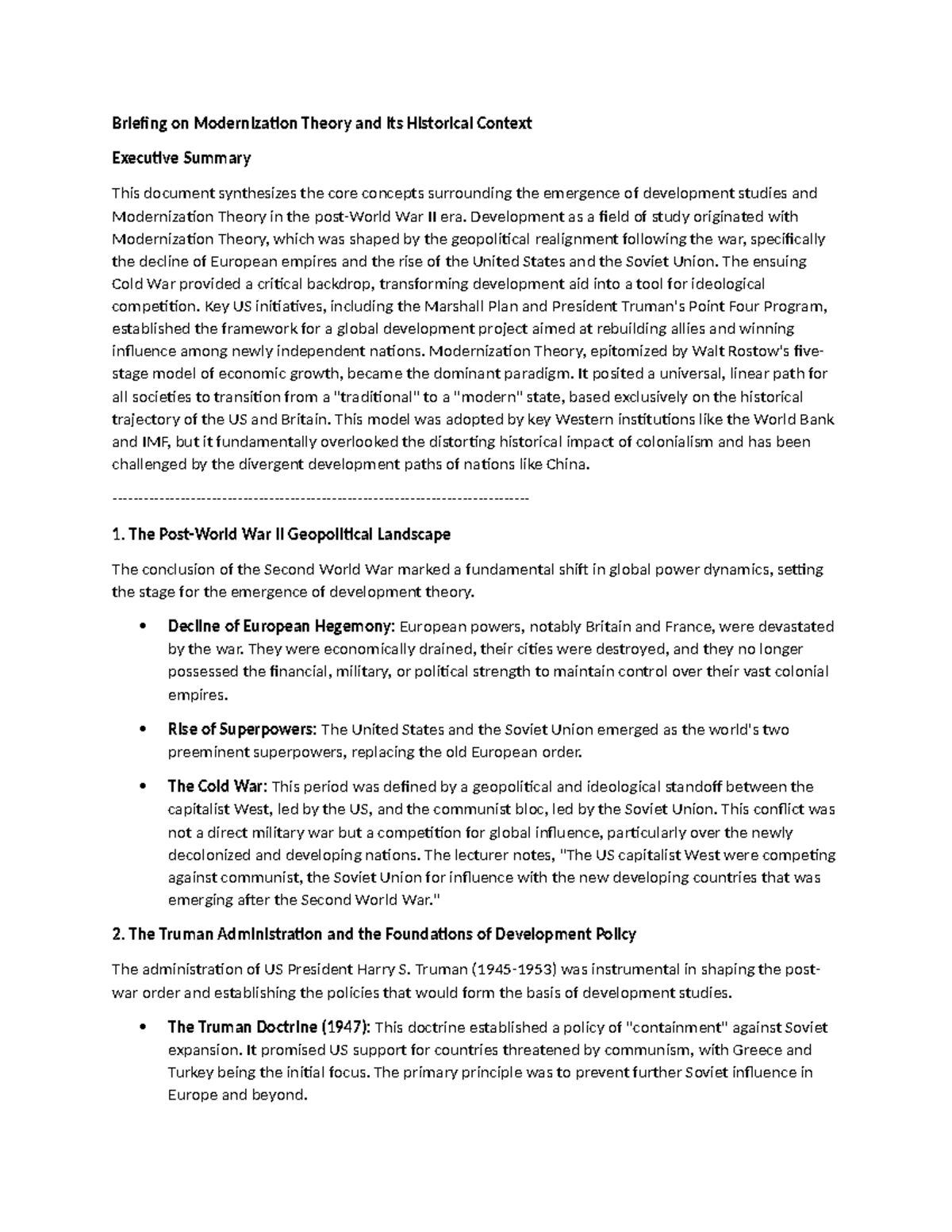 Modernization Theory: Historical Context & Development Studies Overview ...