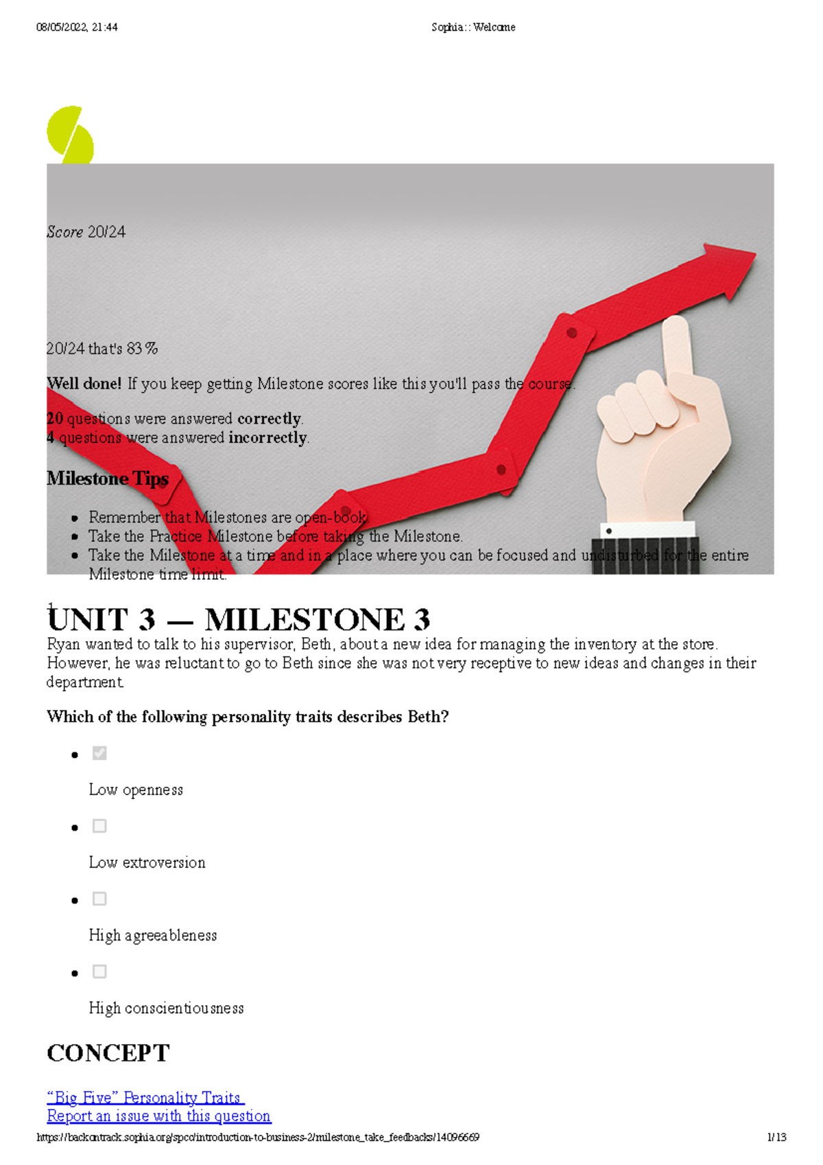 Sophia BUS Milestone 3 Report: Questions & Performance Insights - Studocu
