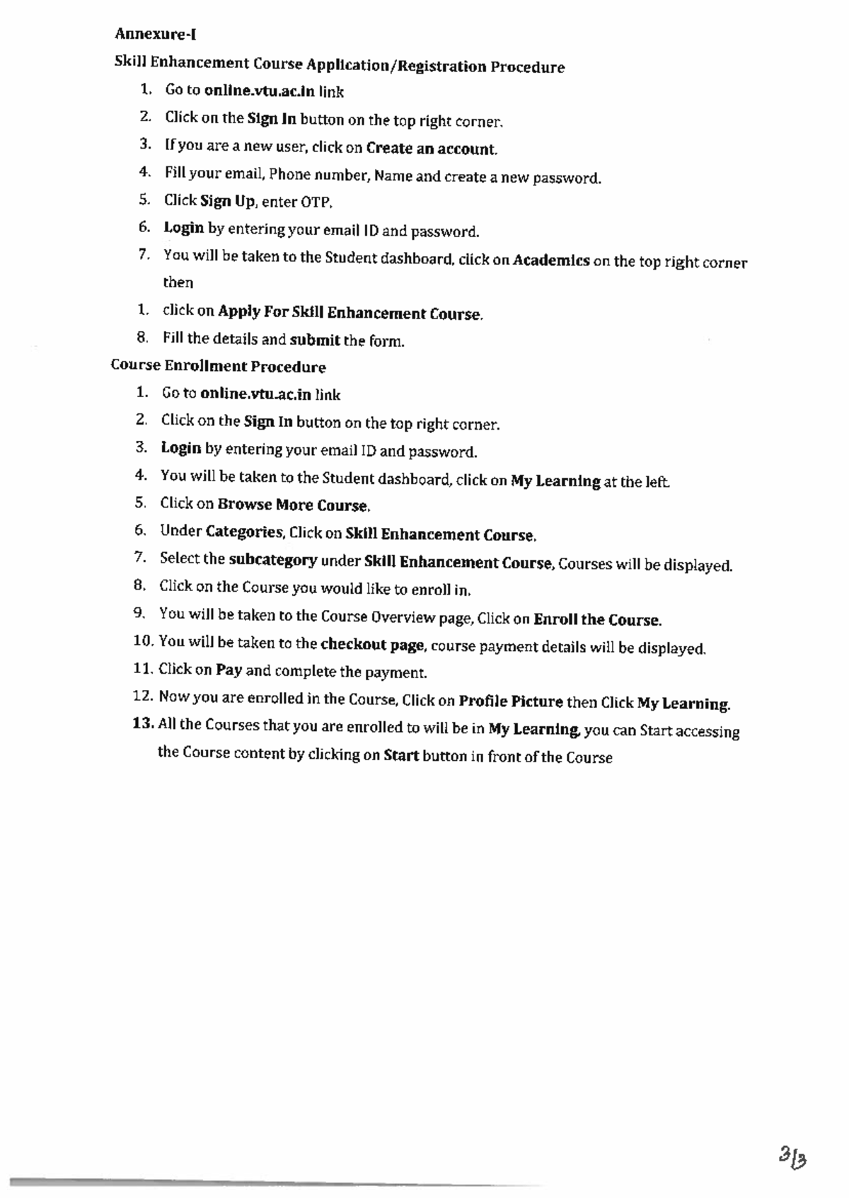 Skill Enhancement Course Enrollment Procedure Guide - Studocu