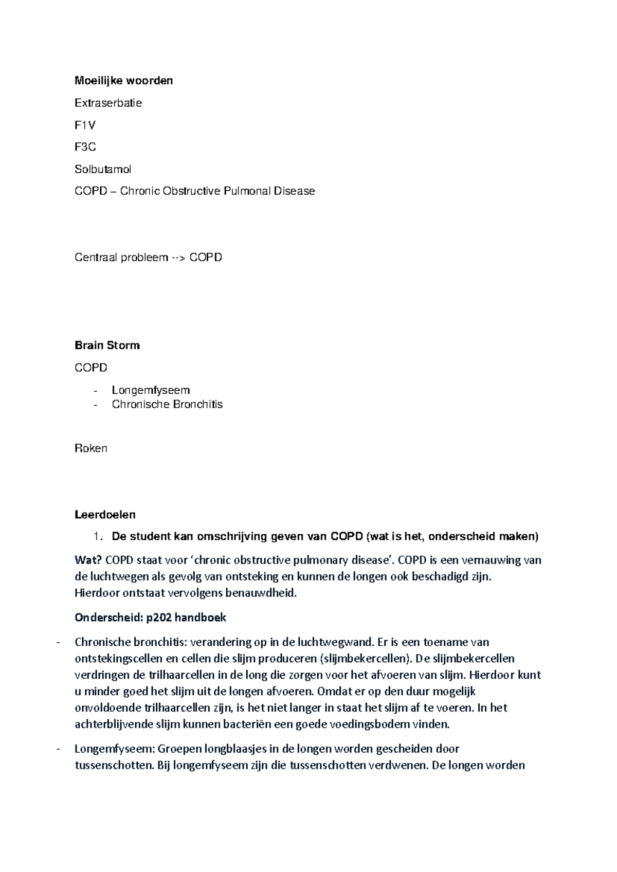 COPD - Kennis en Behandeling van Chronische Obstructieve Longziekte ...