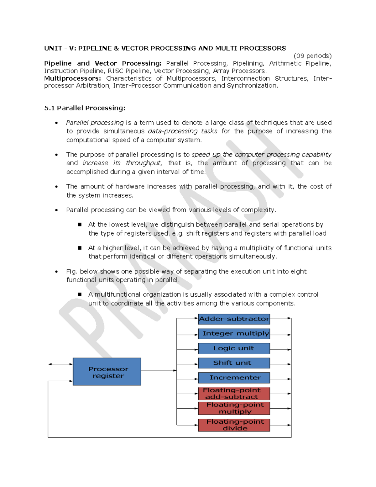 Pipeline-vector-processing-and-multi-processors ACT - UNIT - V ...