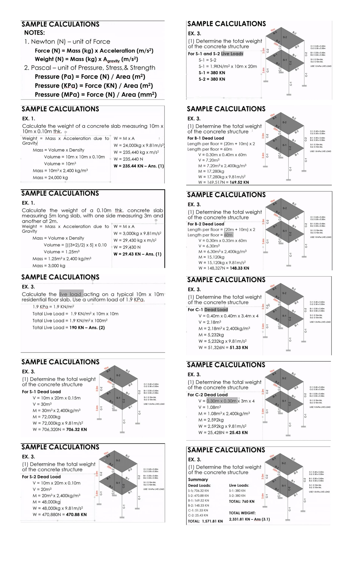 Structural Calculations for Concrete Structures - EX. 3 - 10m - Studocu
