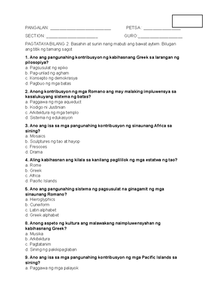 Apquiz 2 - short quiz - PANGALAN: __________________________ PETSA : ________________ SECTION ...