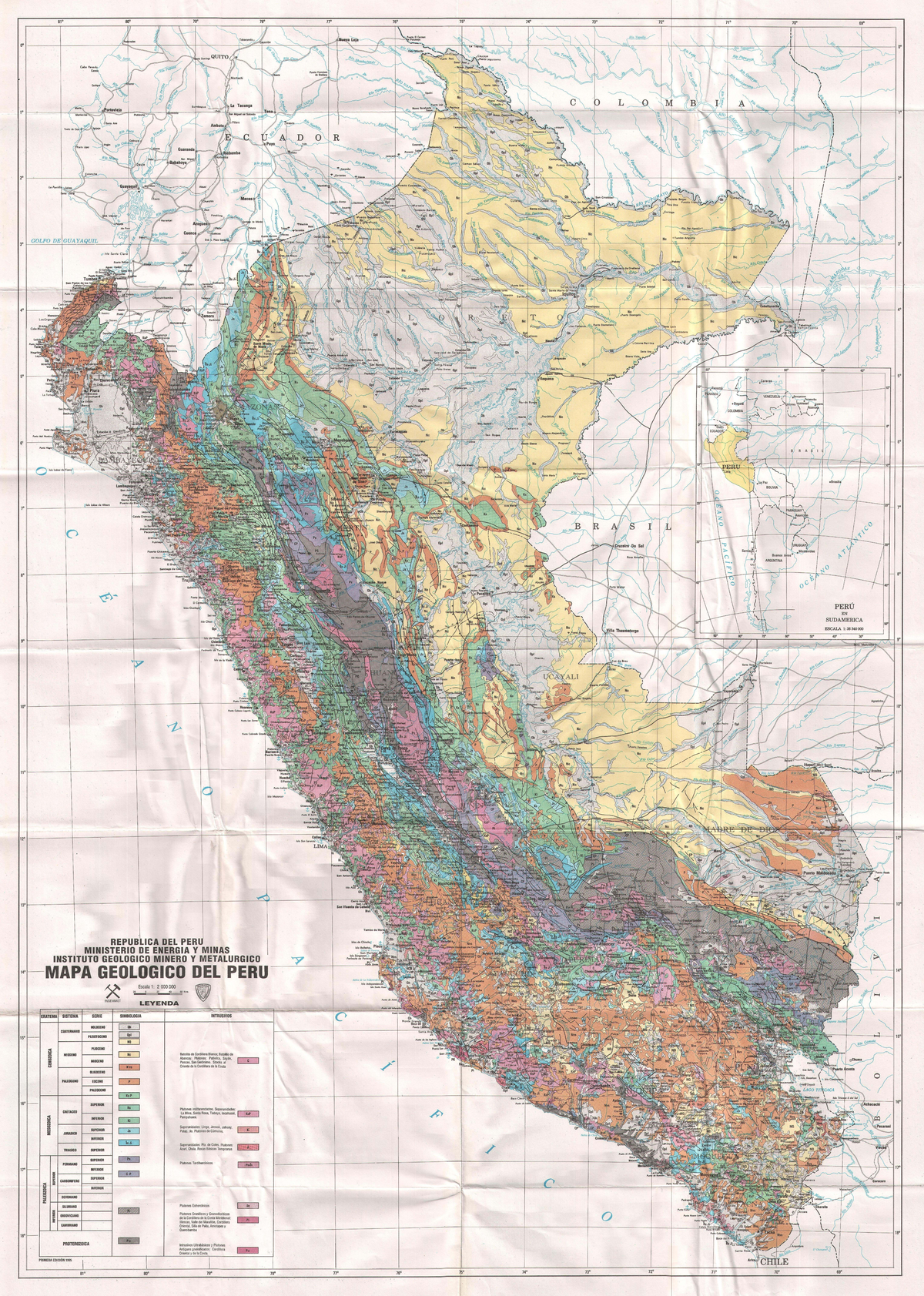 A-055 Geologic Map of Peru (Scale 1:2,000,000) - Studocu