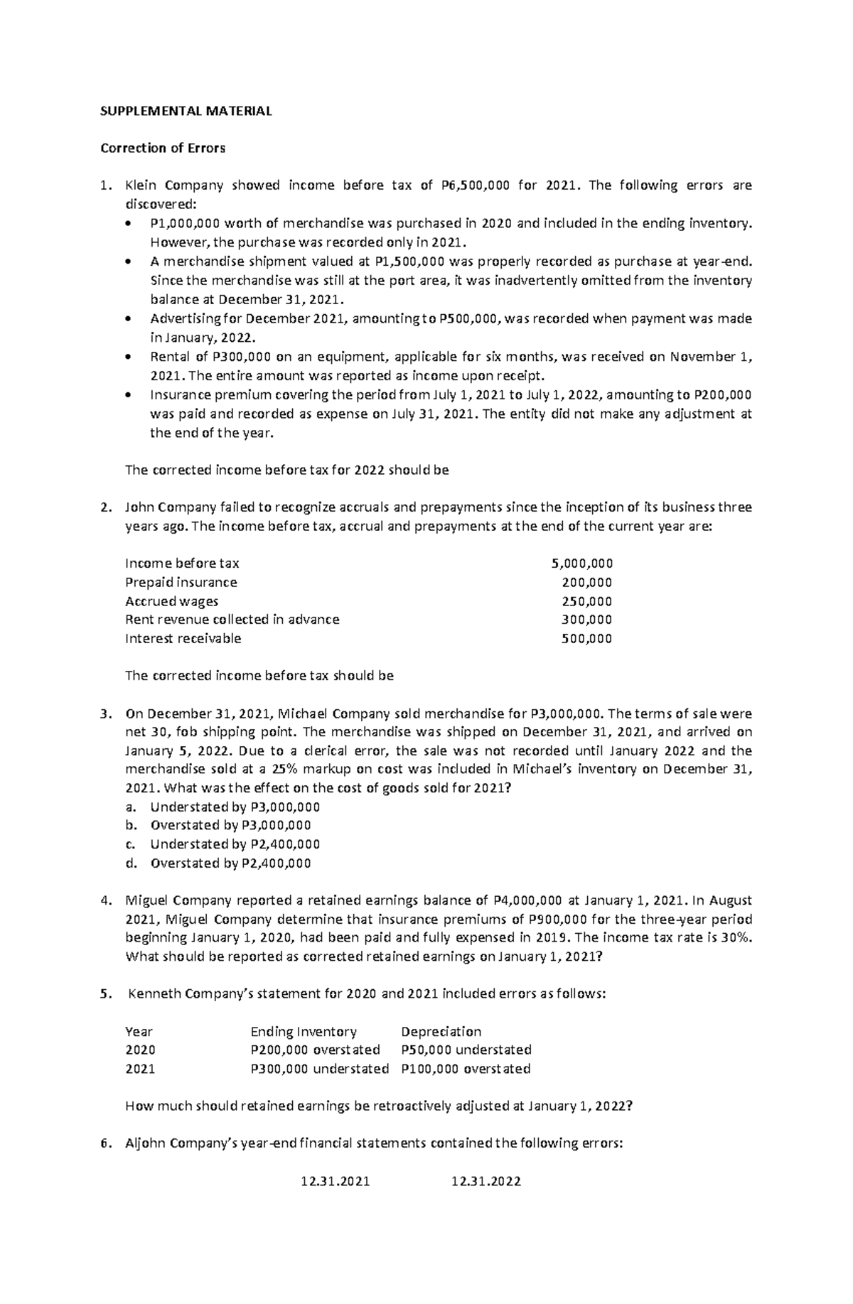 Supplemental Material - Errors and Accounting Changes COPYdocx ...