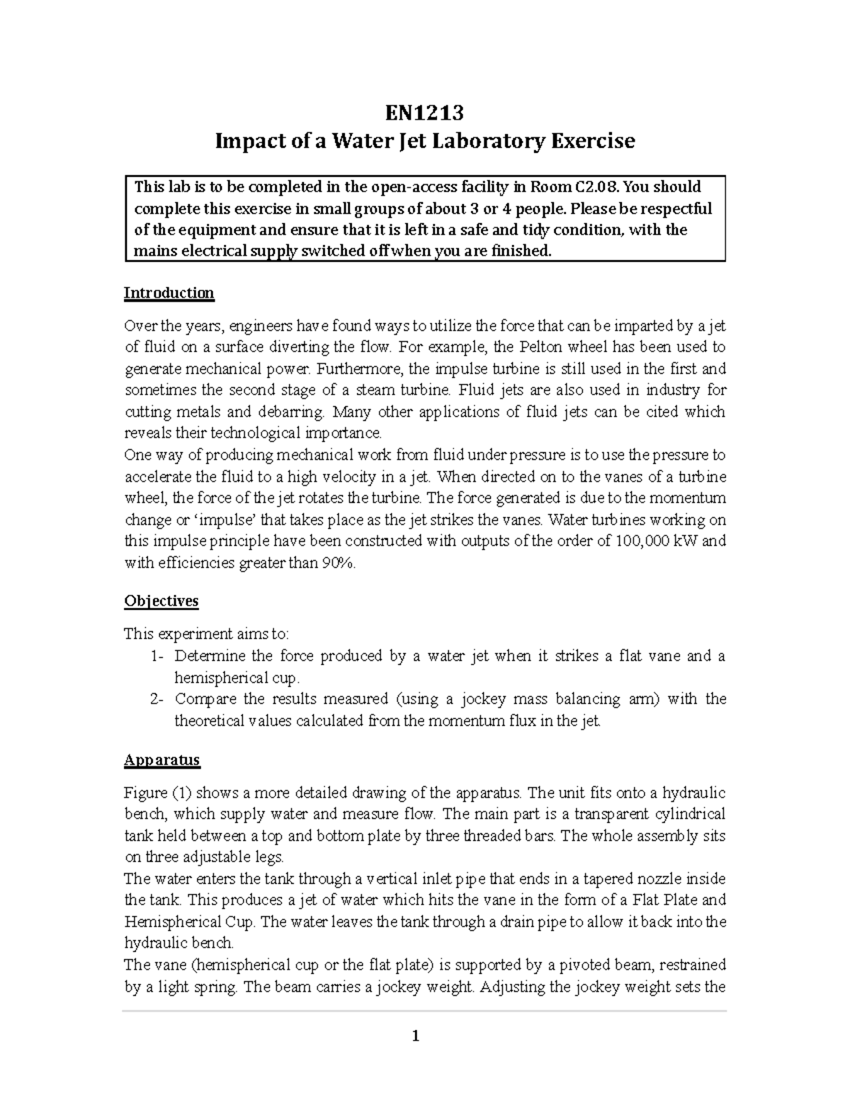 Impact of a Water Jet V2 - ds sdm - EN121 3 Impact of a Water Jet ...