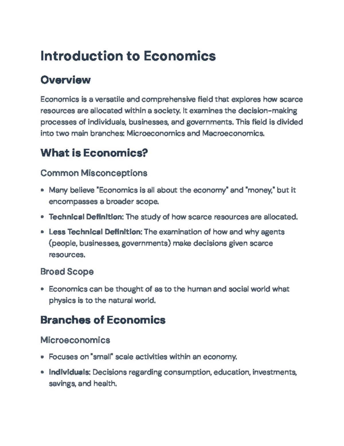 Introduction to Economics: Key Concepts and Applications - Introduction ...