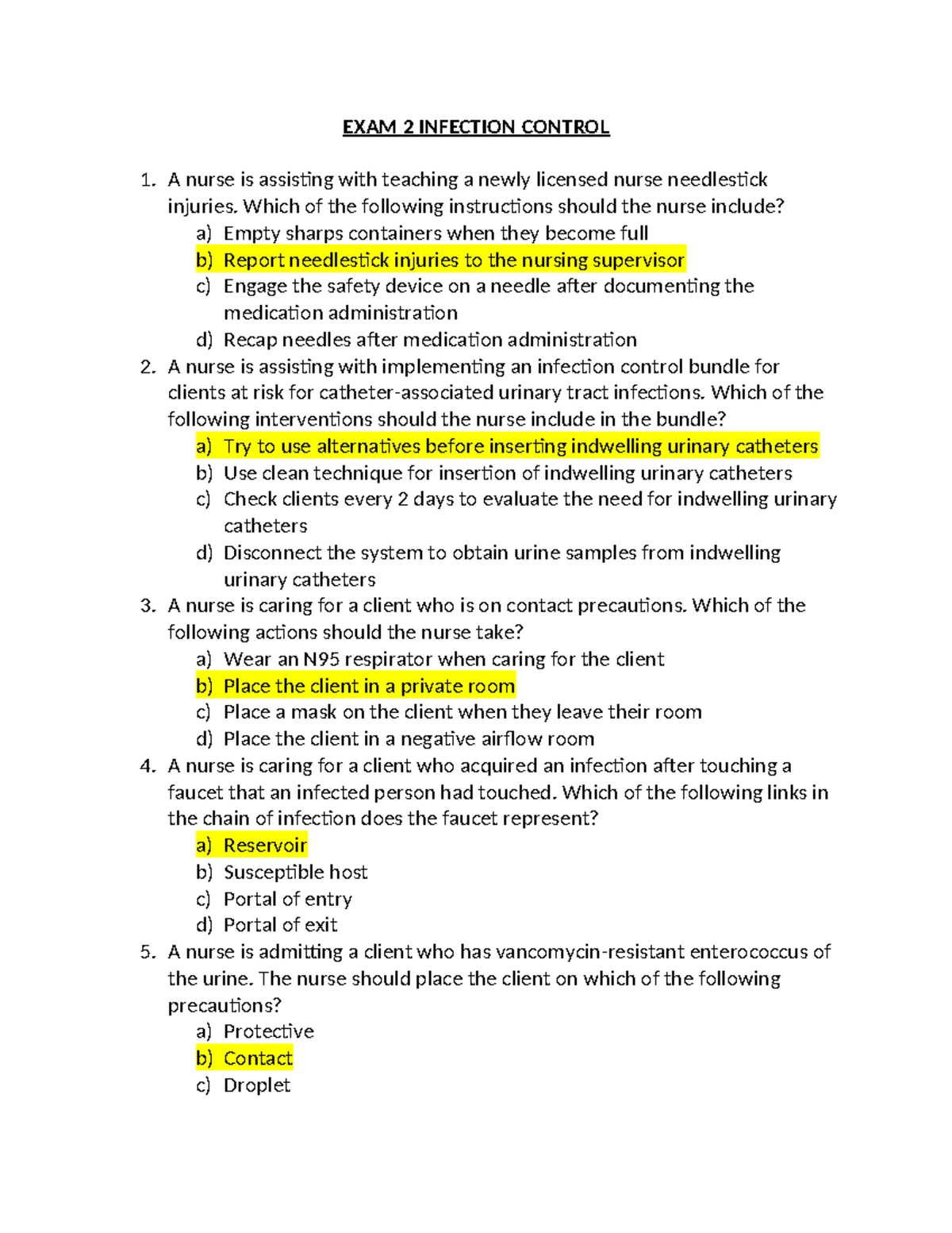 Hygiene Practices Review for EXAM 2: Key Nursing Concepts - Studocu