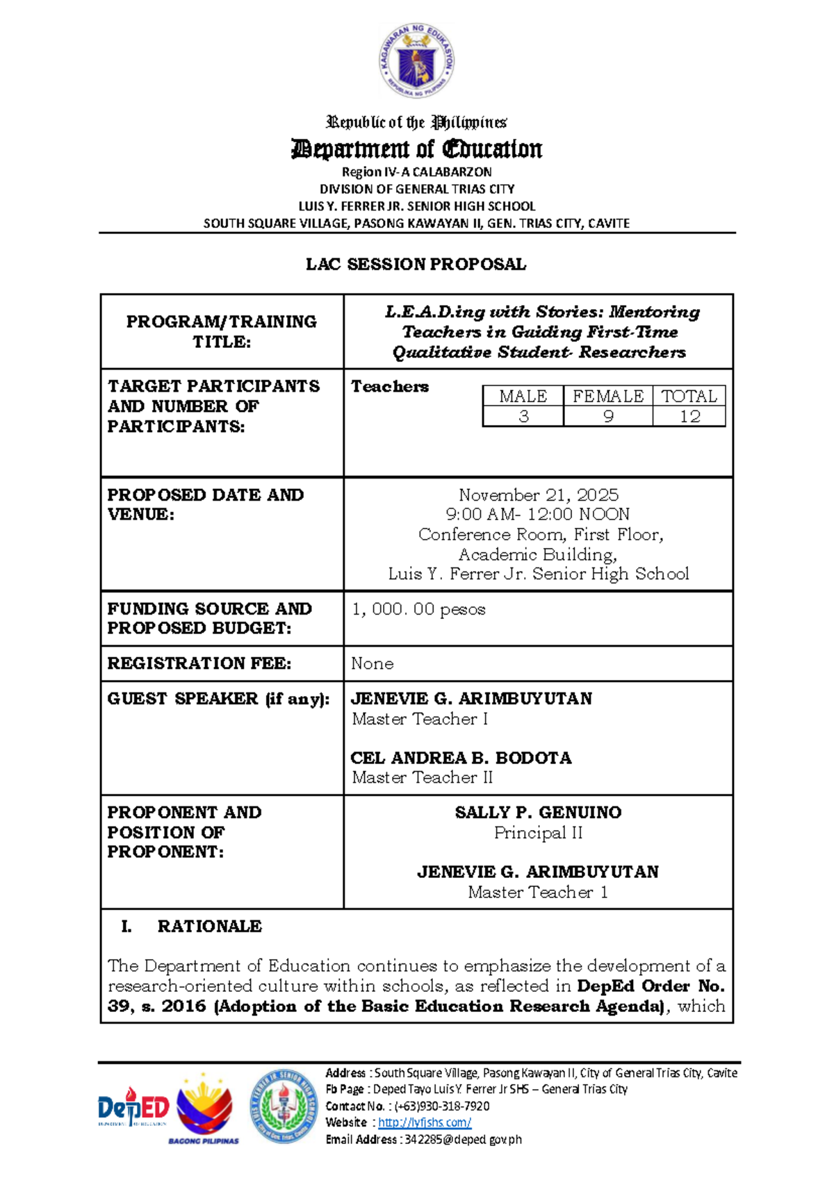 LAC Session Proposal 2025-2026: Mentoring Qualitative Research Teachers ...