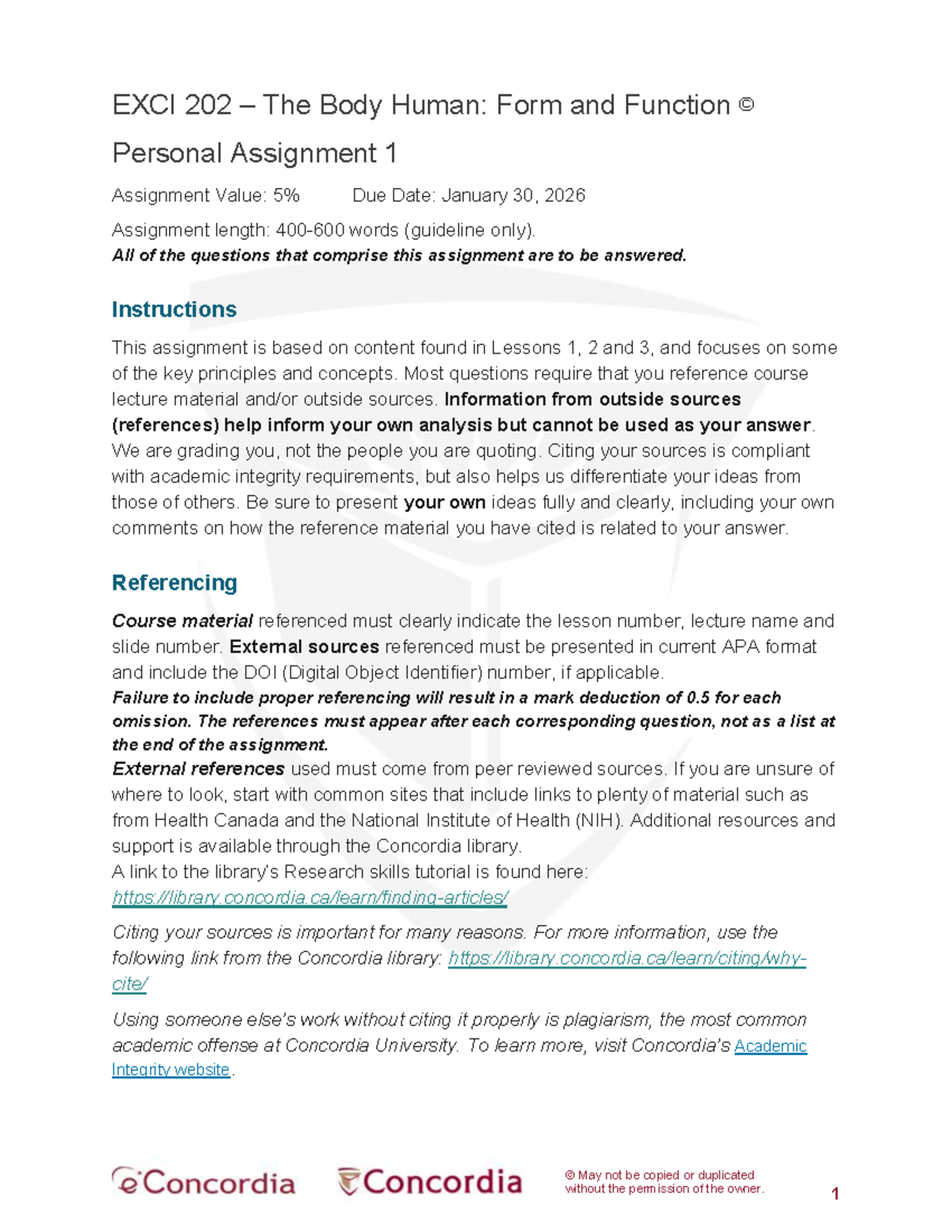 EXCI 202 Personal Assignment 1: The Body Human Insights & Analysis ...