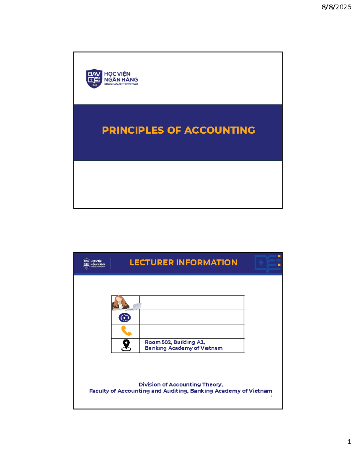 PRINCIPLES OF ACCOUNTING LECTURE NOTES - CHAPTER 1 - Studocu