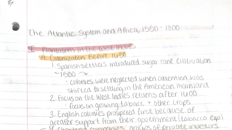 The Atlantic System and Africa, 1550-1800: Plantations and Slavery ...