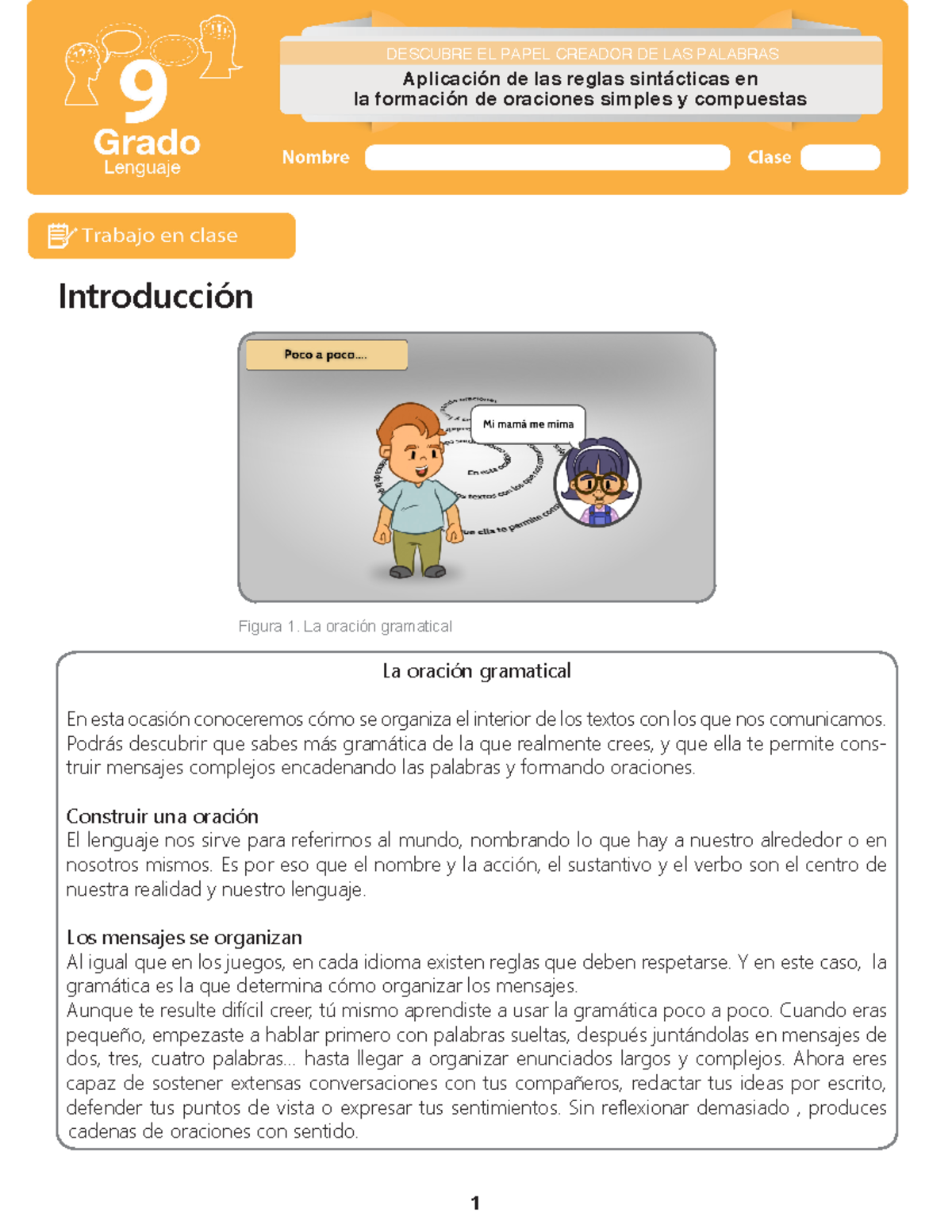 Oraciones Y Gramática Estructuras Y Tipos En Español 9 Studocu