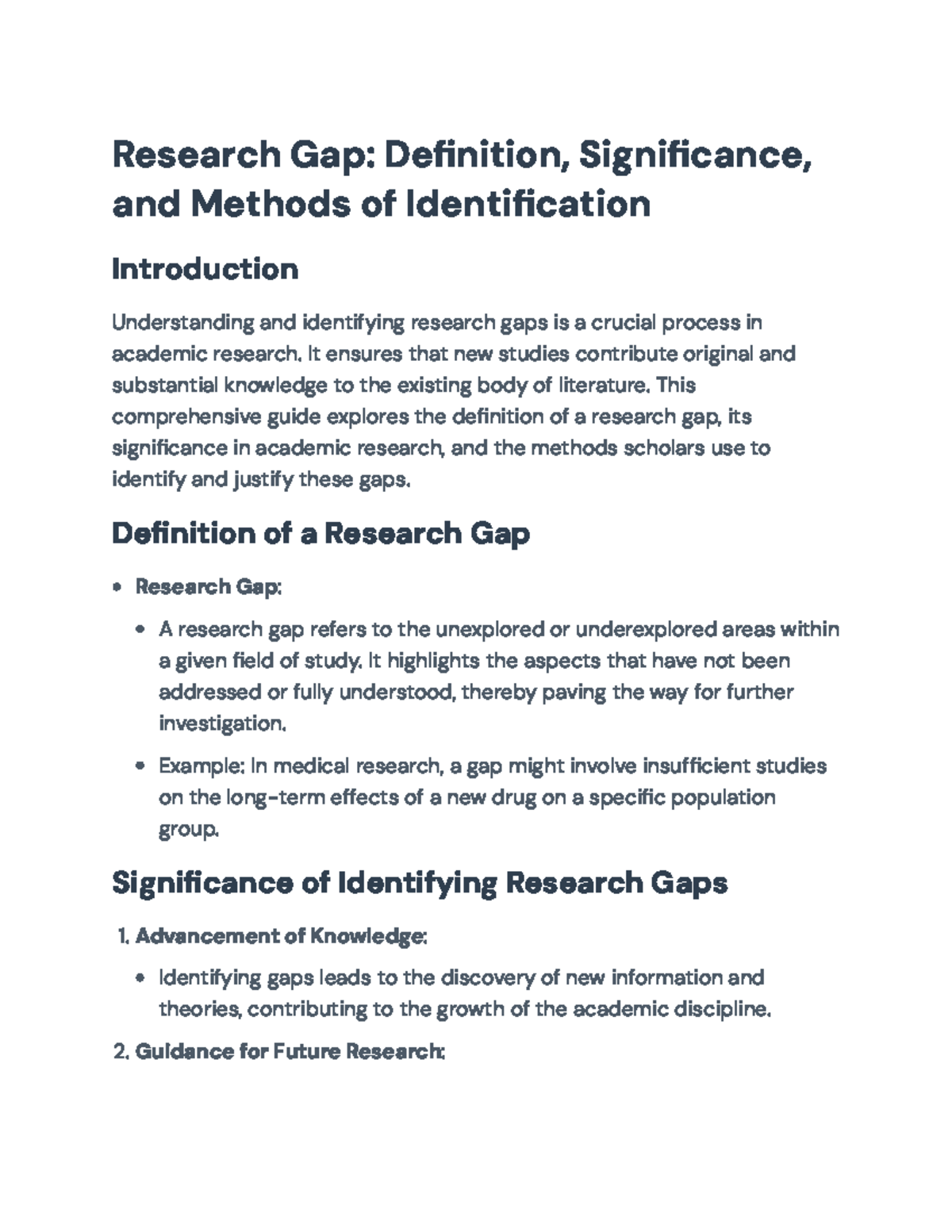 Research Gaps: Definition, Significance, and Identification Methods ...