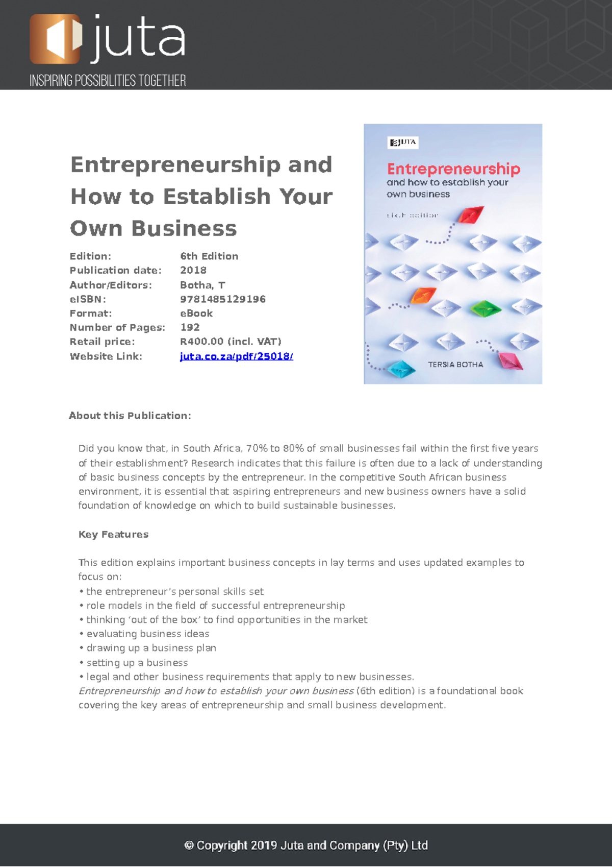 Entrepreneurship Basics: How to Establish Your Own Business (6th Ed ...